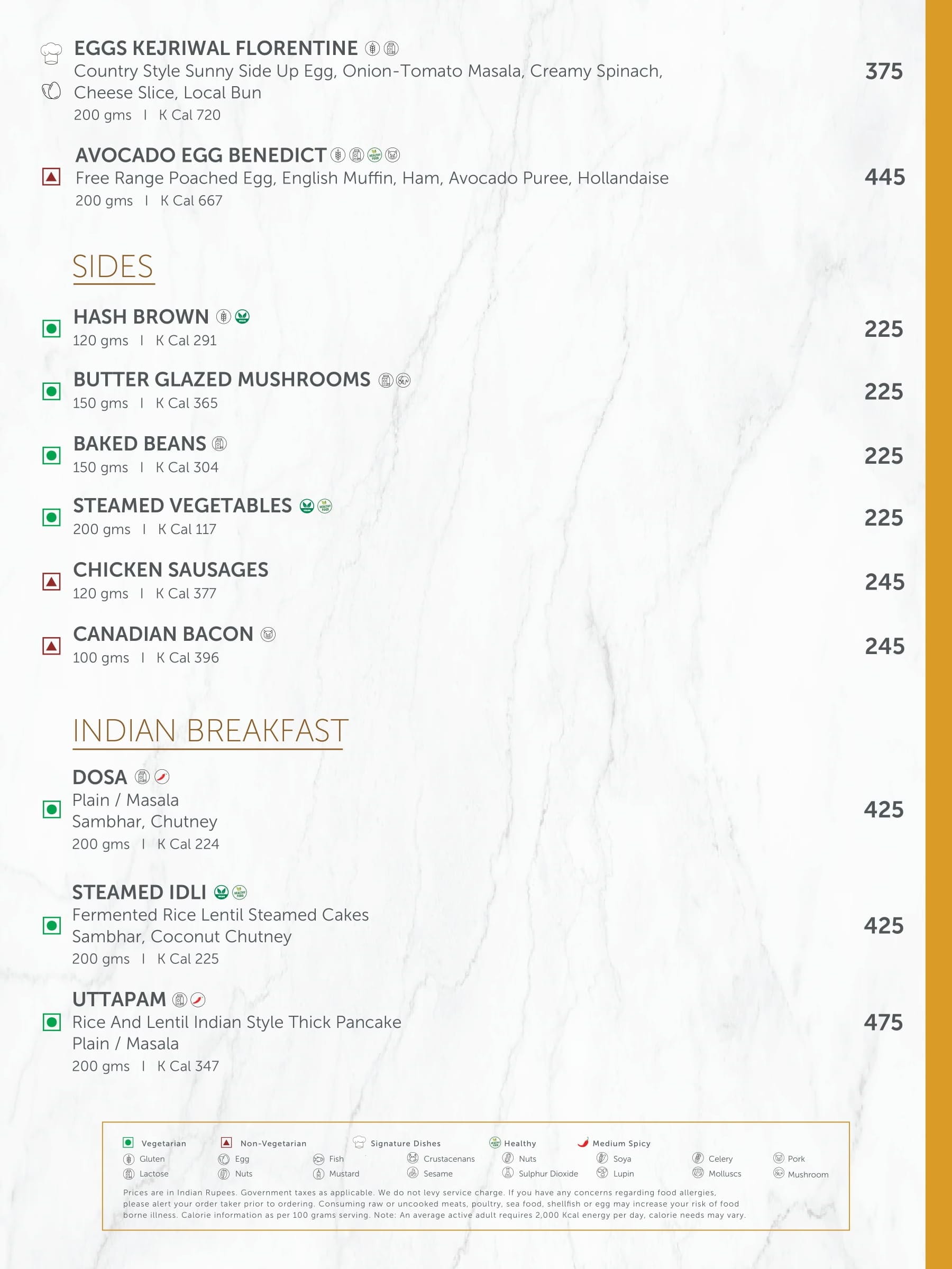 Menu of Courtyard Pavilion, Courtyard By Marriott Navi Mumbai
