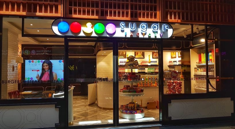 Menu of Sugar Factory, World Trade Center Mall, Abu Dhabi