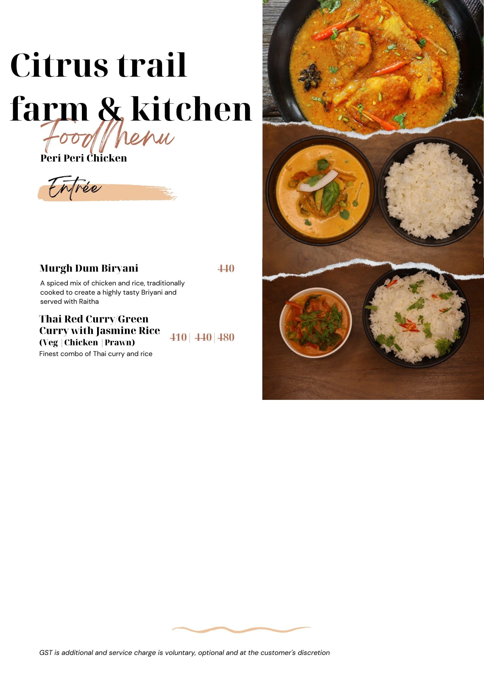 Menu of Citrus Trail Farm & Kitchen, Bannerghatta Road, South Bengaluru