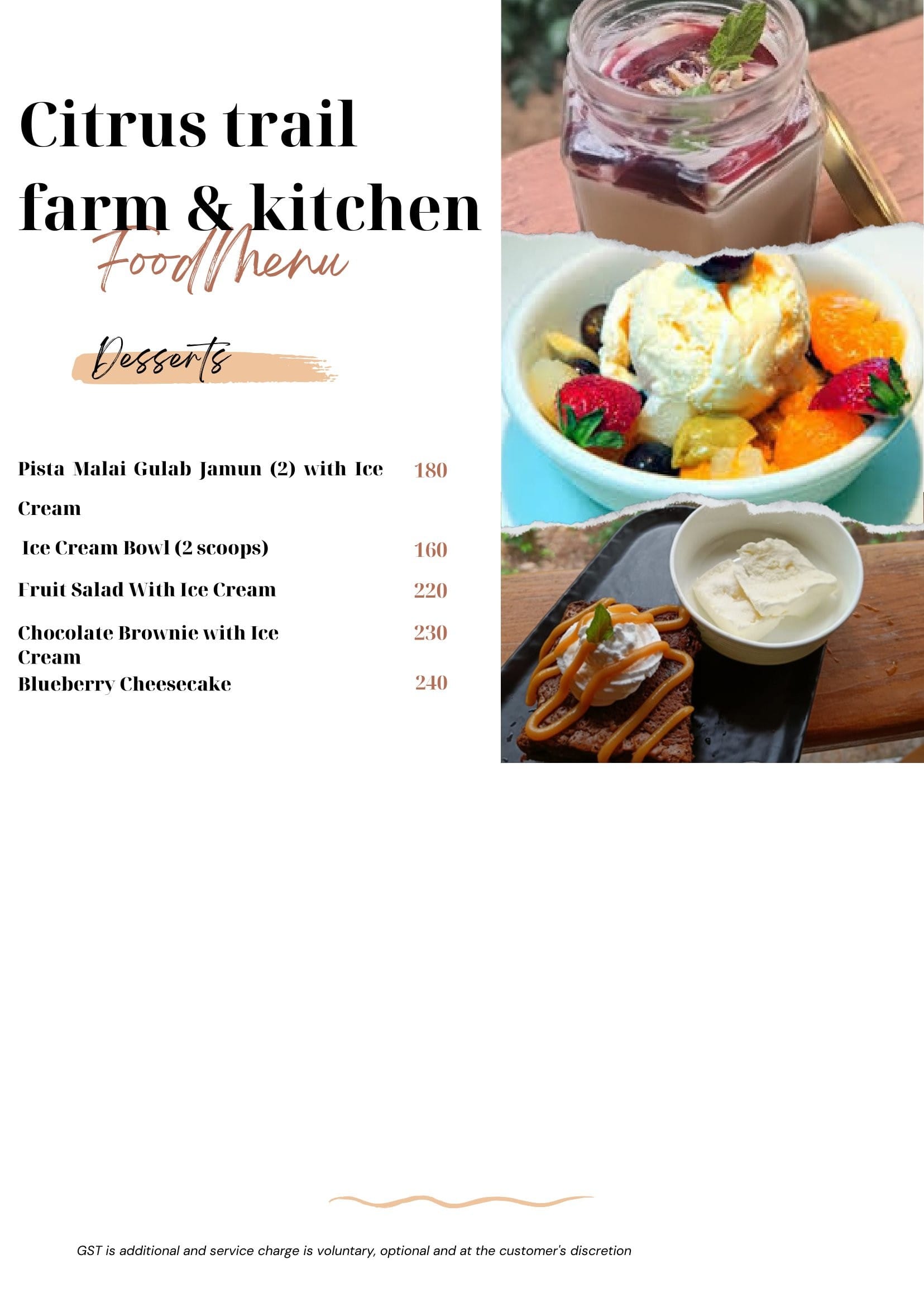 Menu of Citrus Trail Farm & Kitchen, Bannerghatta Road, South Bengaluru
