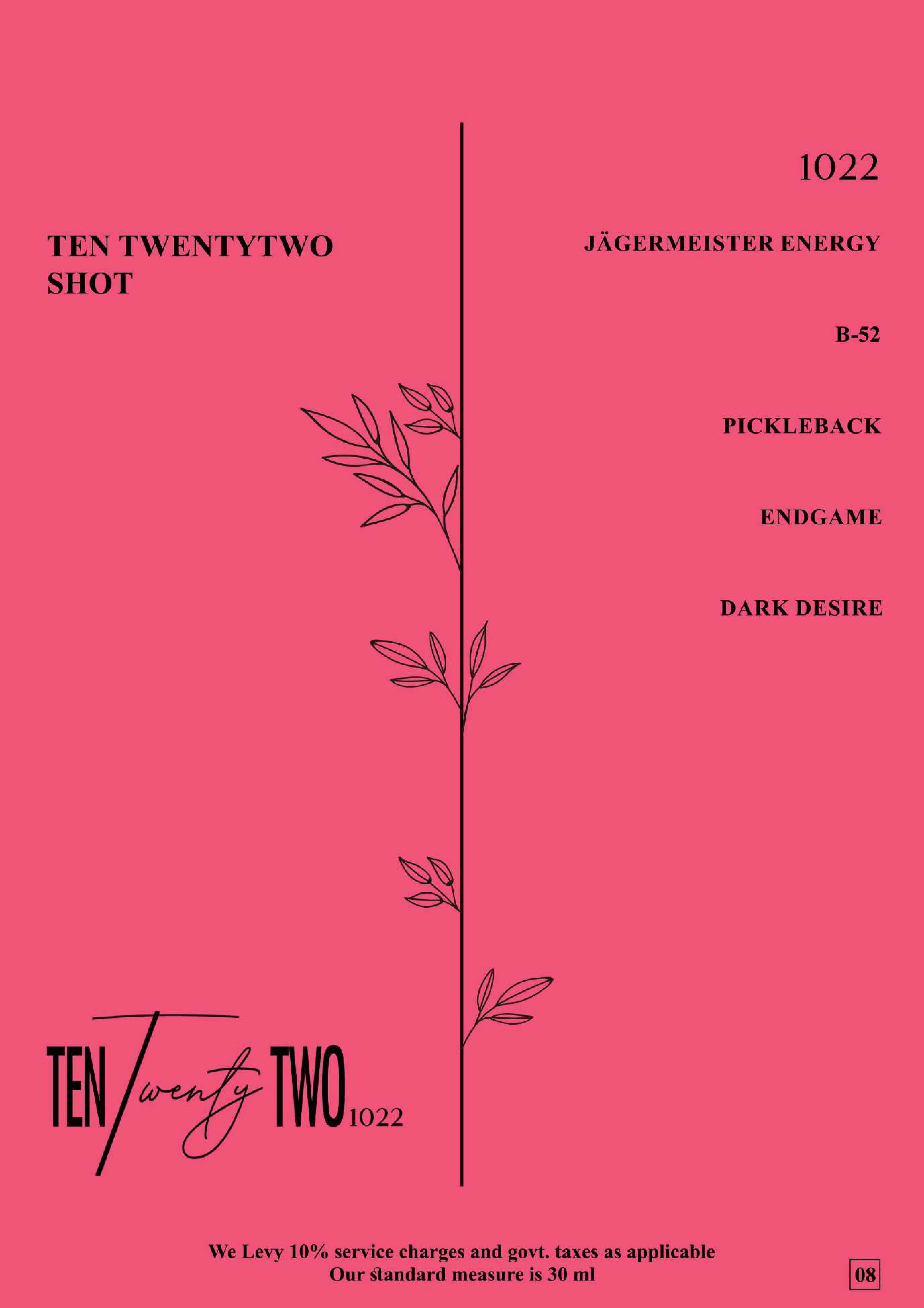 Menu of Ten Twenty Two - 1022, Aurobindo Marg, South Delhi