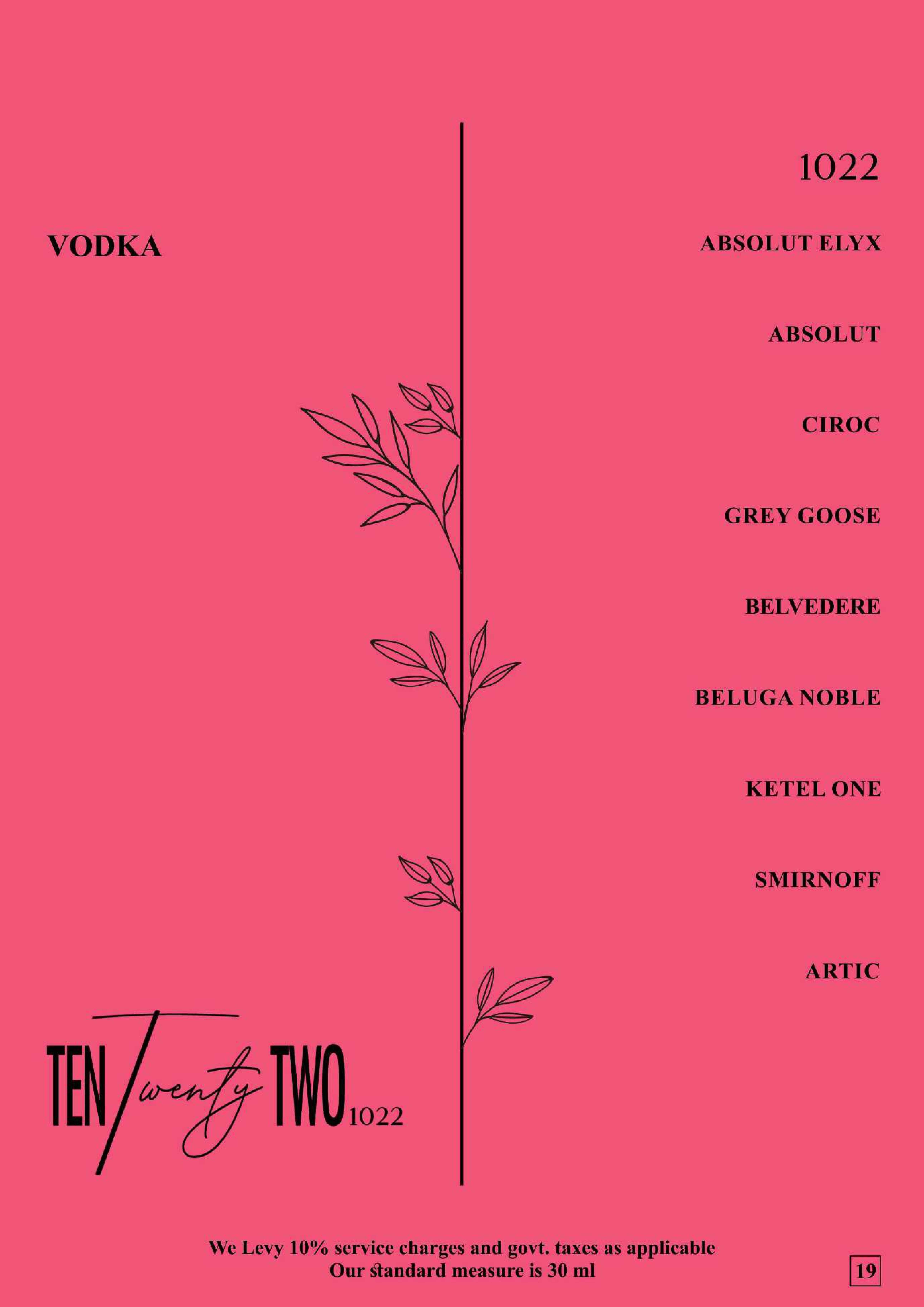 Menu of Ten Twenty Two - 1022, Aurobindo Marg, South Delhi