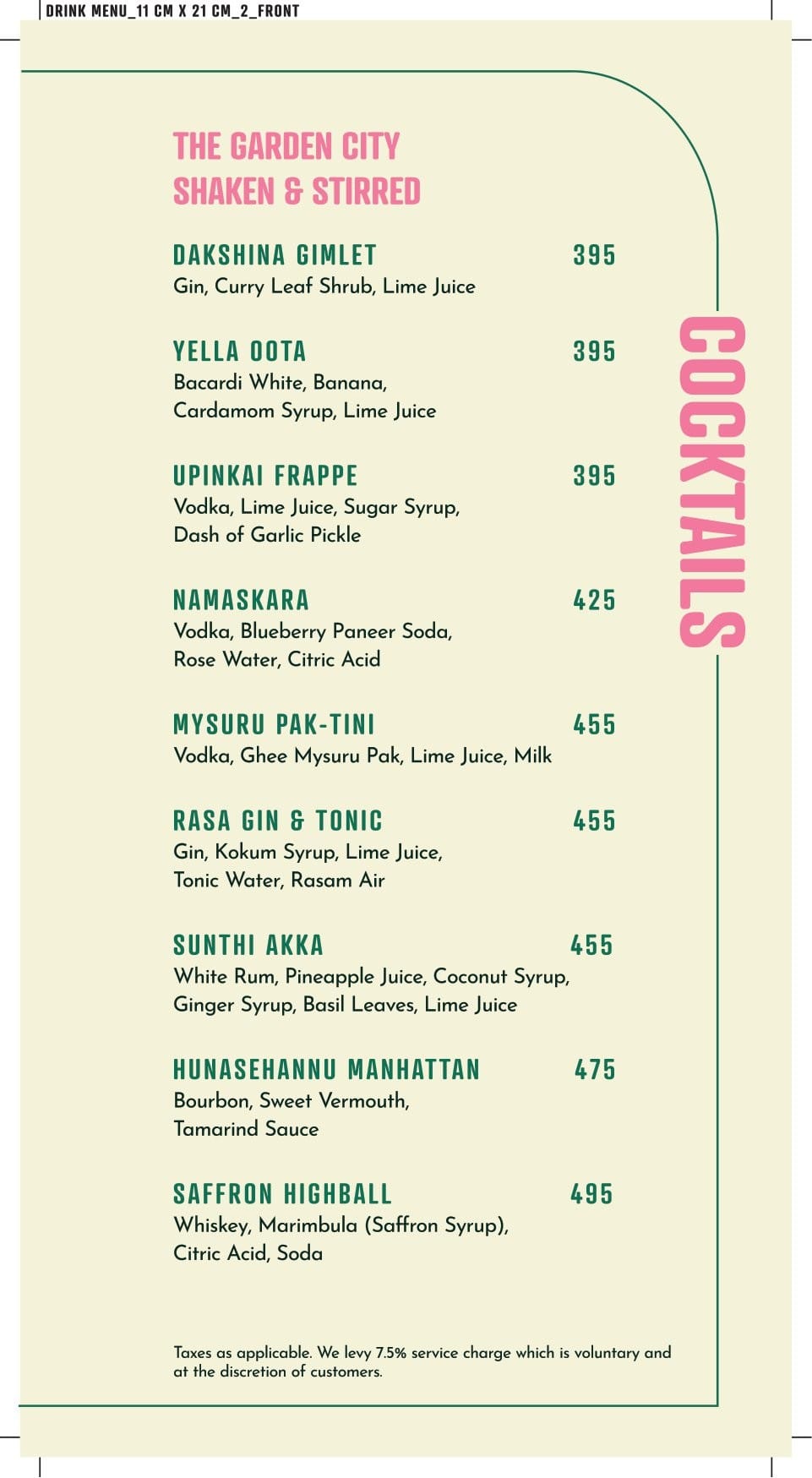 Menu of Garden City Beer Collective - GCBC, Yelahanka, North Bengaluru