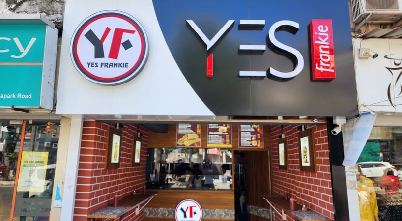 Menu of Yes Frankie, Ellora park, Vadodara