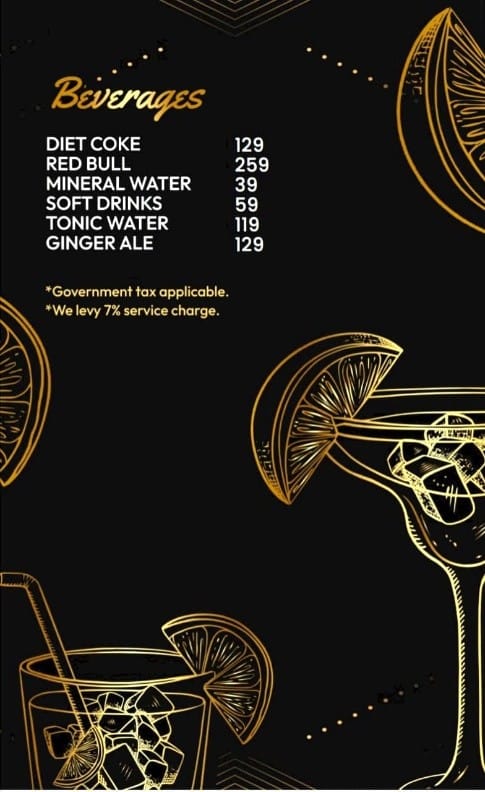 Menu of GILT Club, Kharadi, Pune