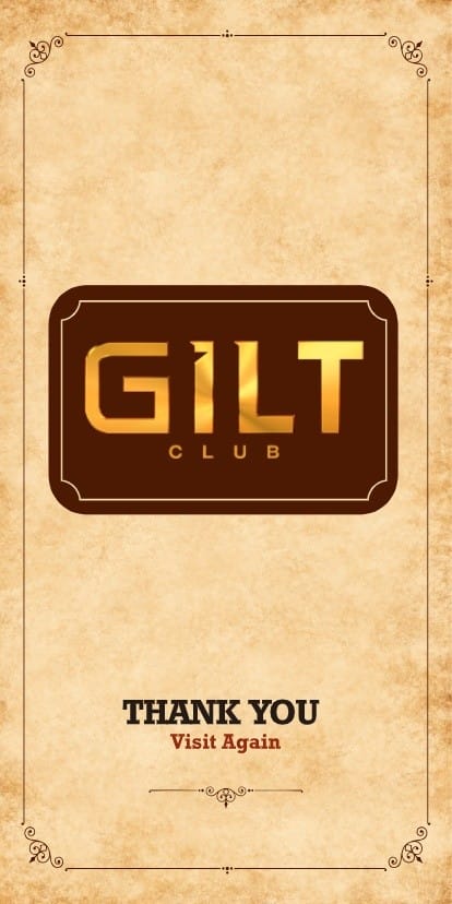 Menu of GILT Club, Kharadi, Pune