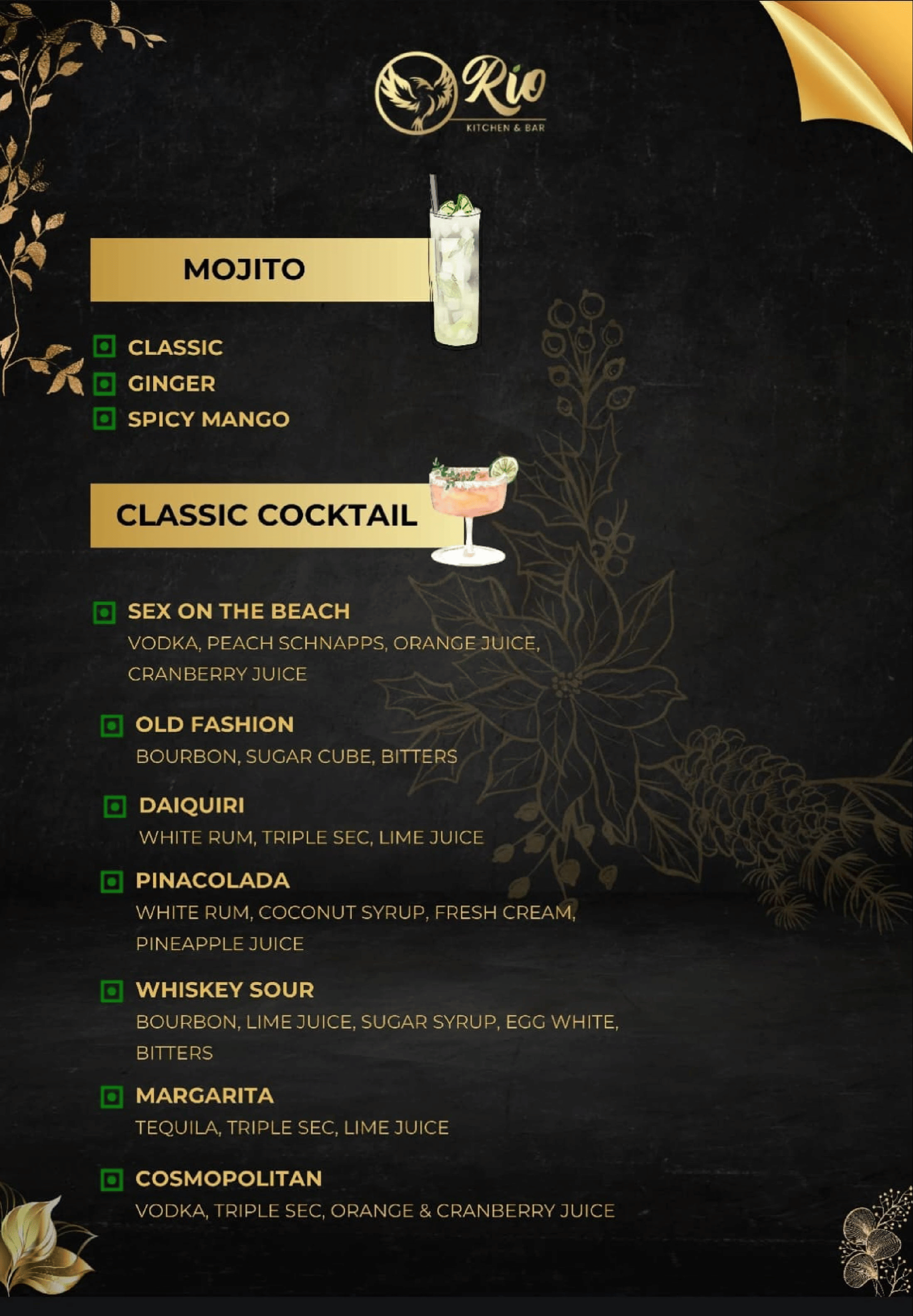 Menu of Rio Kitchen & Bar, Hinjawadi, Pune