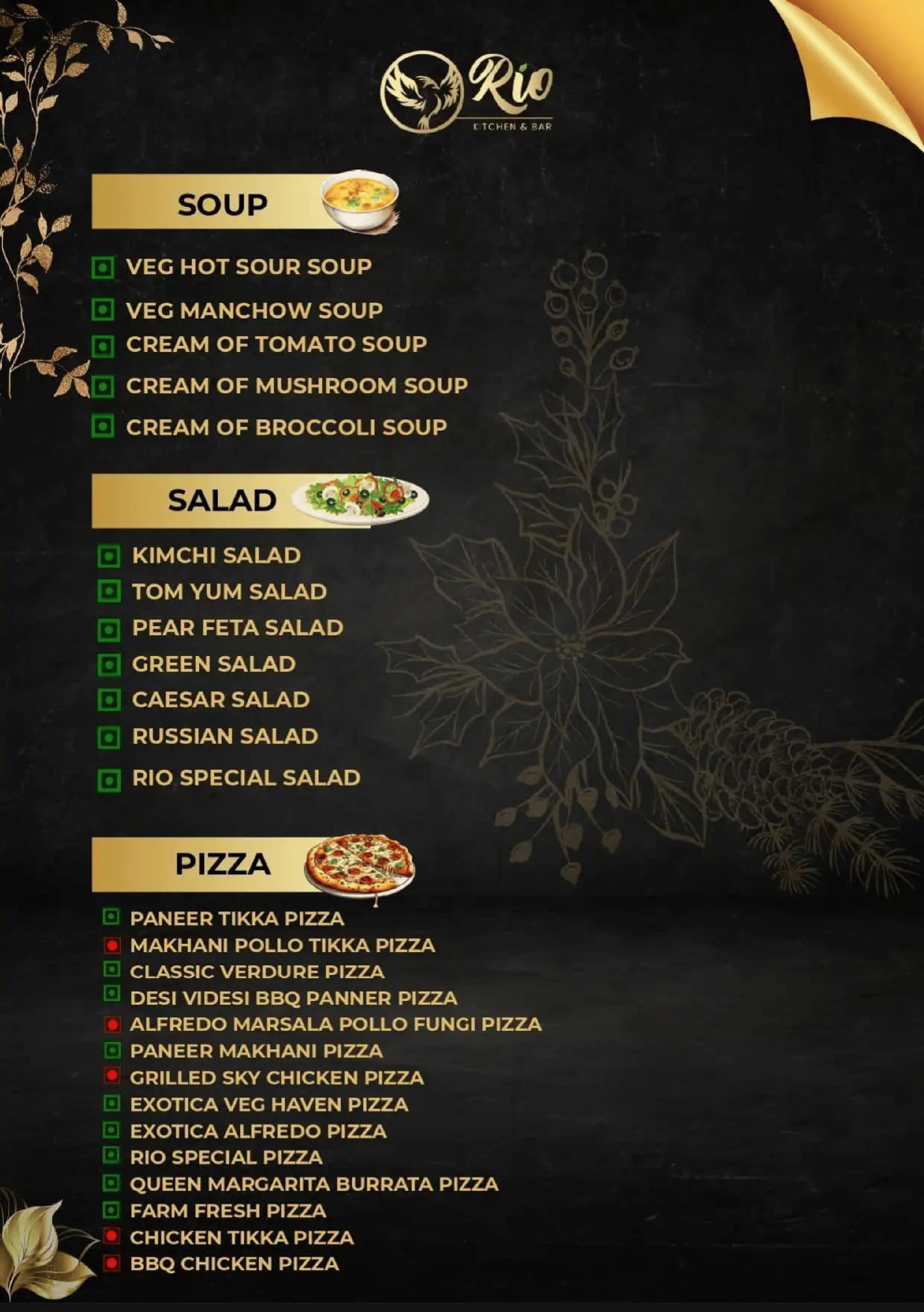 Menu of Rio Kitchen & Bar, Hinjawadi, Pune