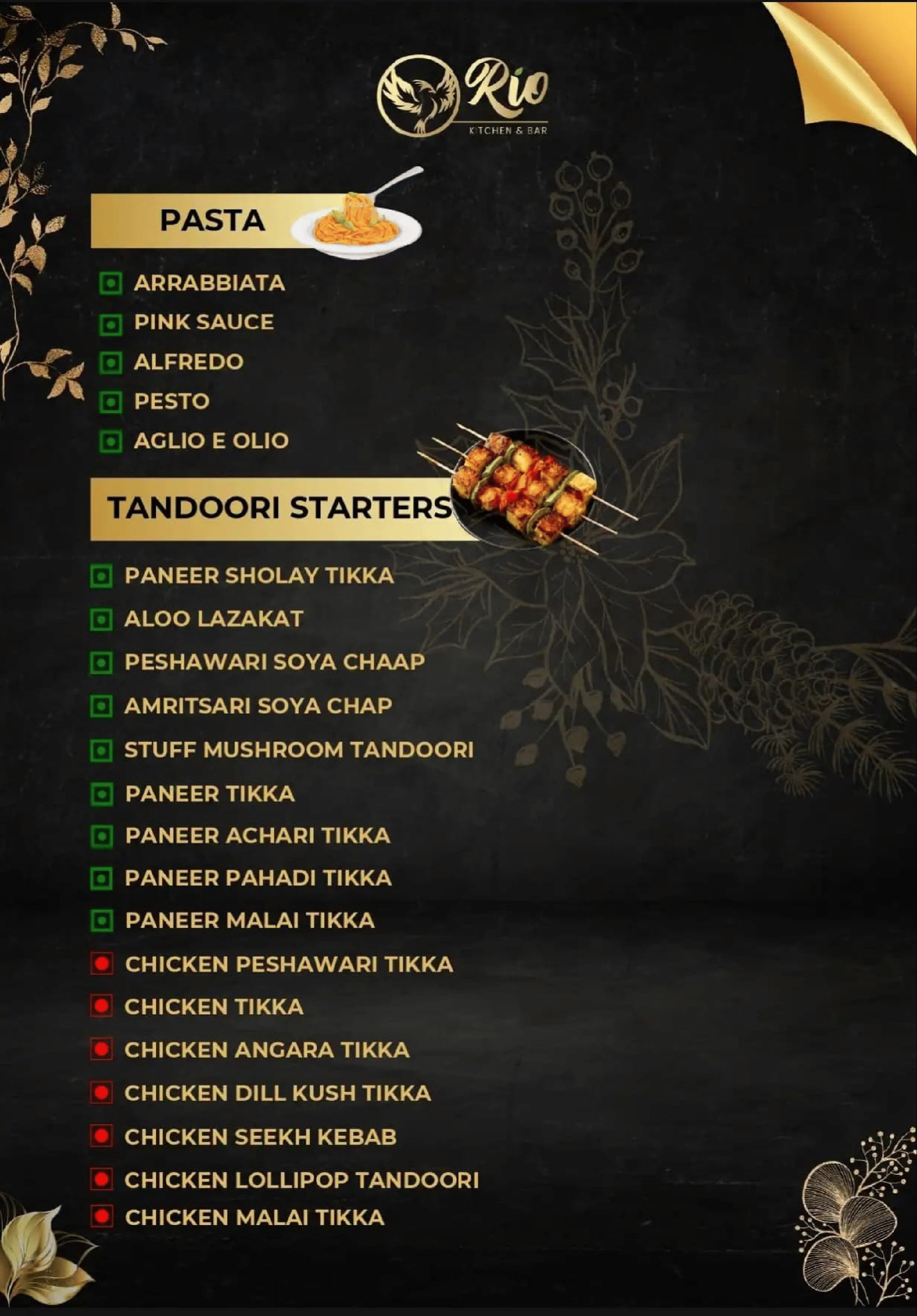 Menu of Rio Kitchen & Bar, Hinjawadi, Pune
