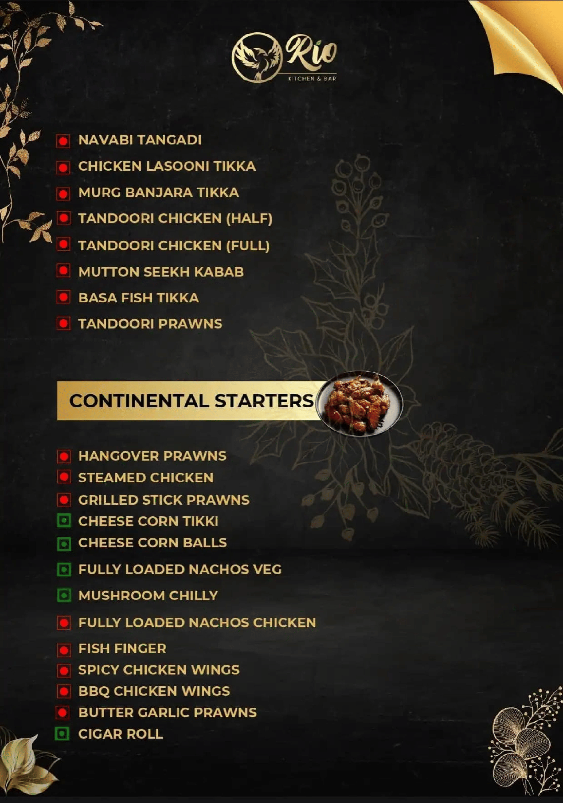 Menu of Rio Kitchen & Bar, Hinjawadi, Pune