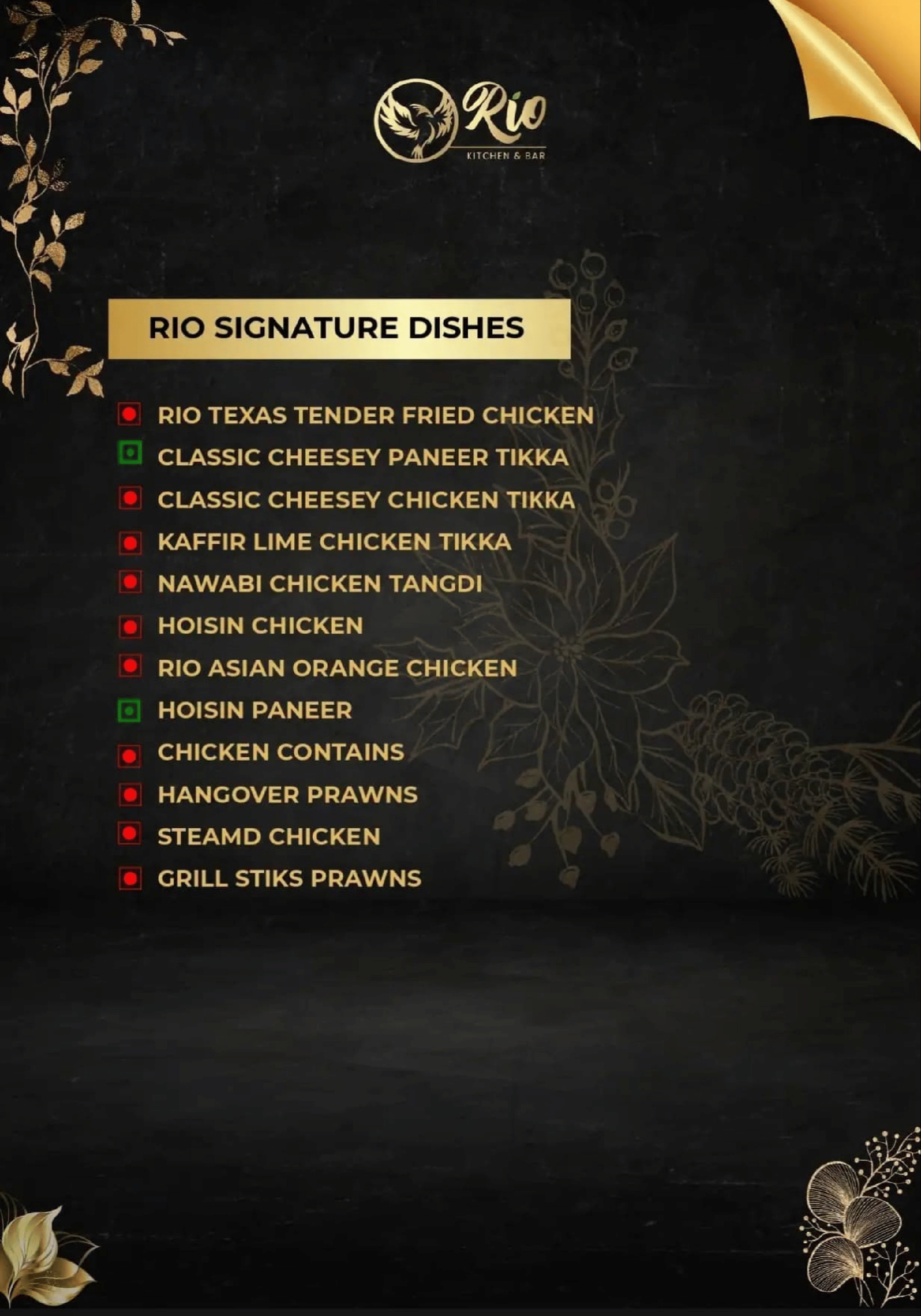 Menu of Rio Kitchen & Bar, Hinjawadi, Pune