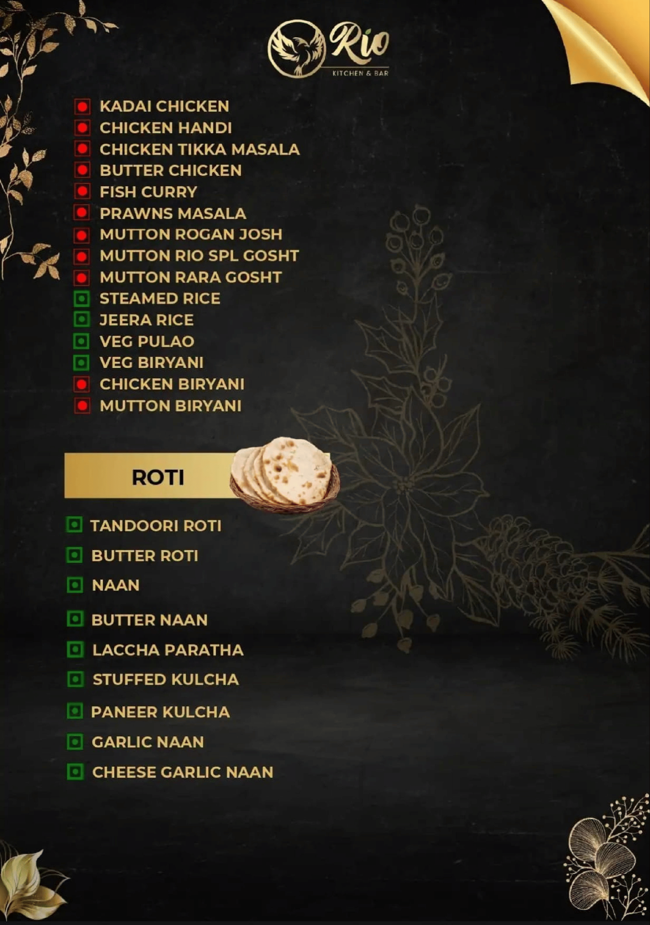 Menu of Rio Kitchen & Bar, Hinjawadi, Pune