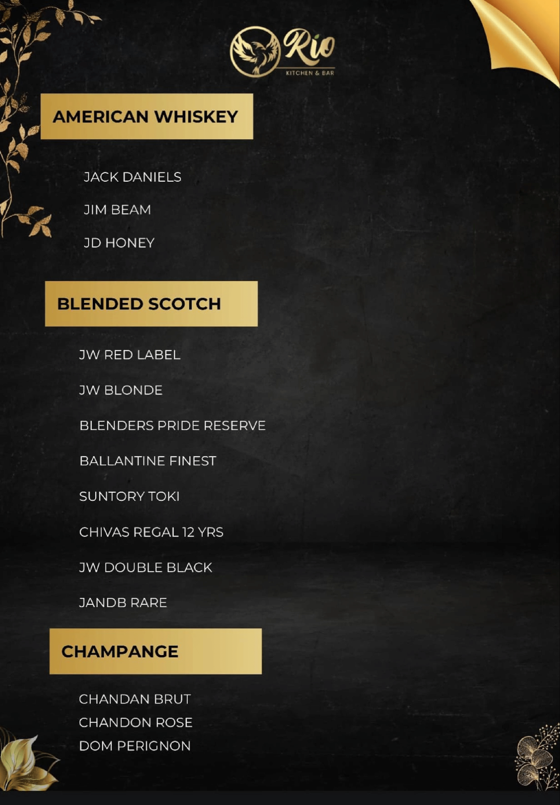 Menu of Rio Kitchen & Bar, Hinjawadi, Pune