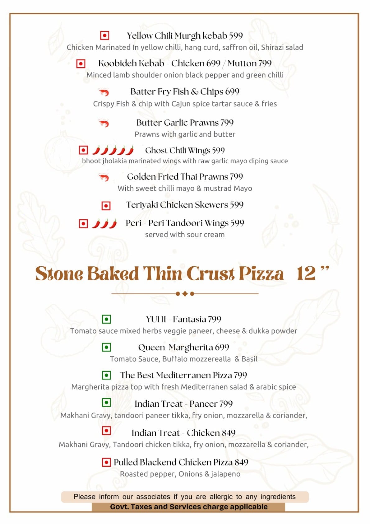 Menu of Yuhi, Powai, Central Mumbai