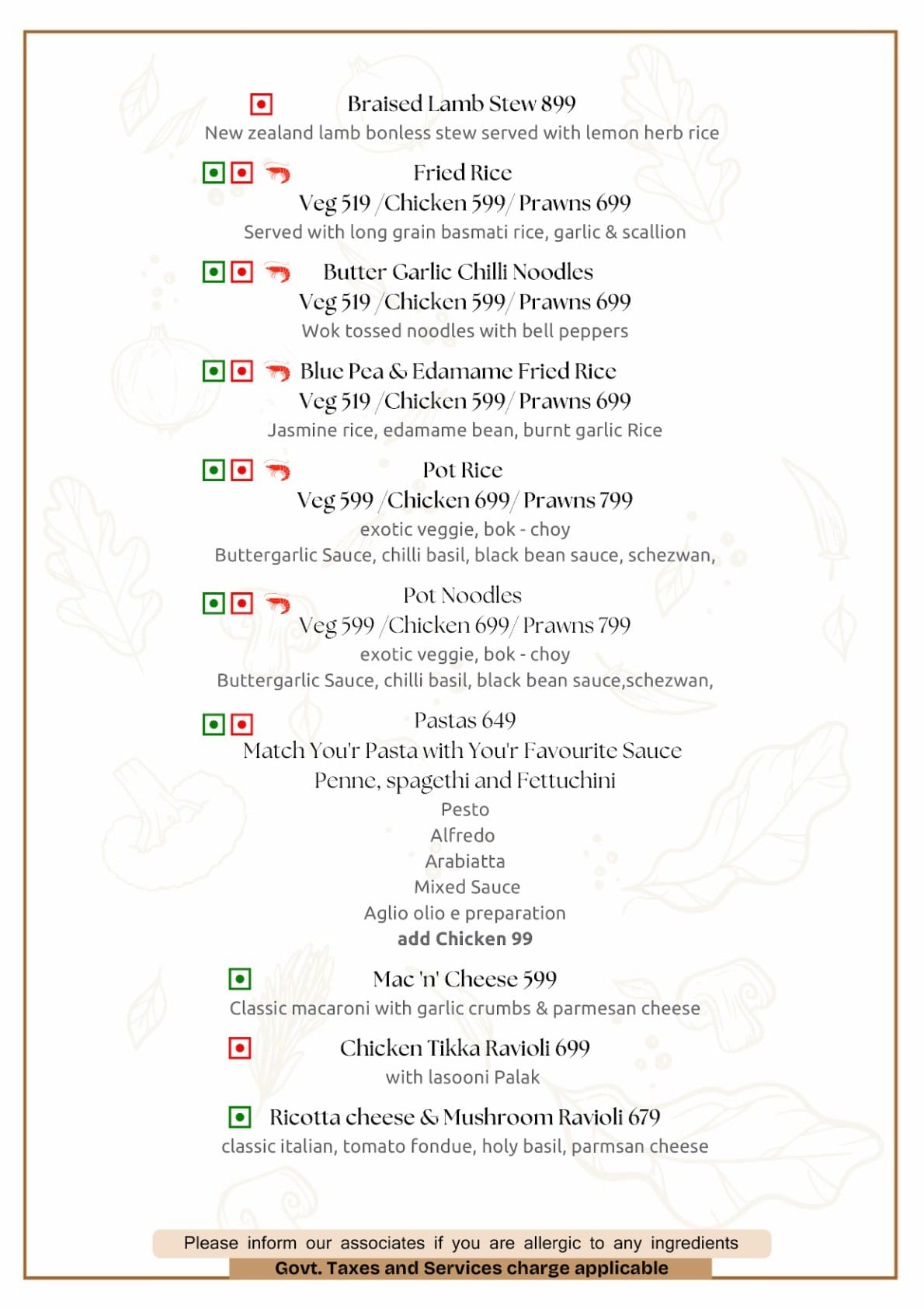 Menu of Yuhi, Powai, Central Mumbai