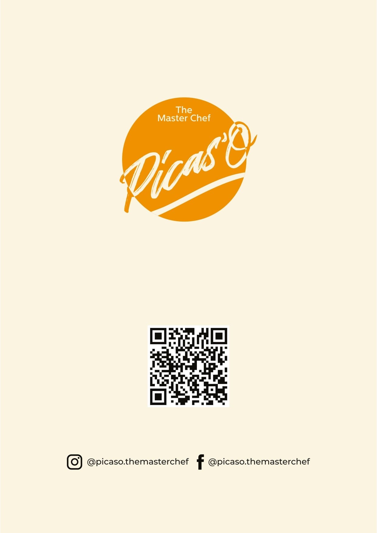 Menu of Picaso The Master Chef, Old Padra Road, Vadodara