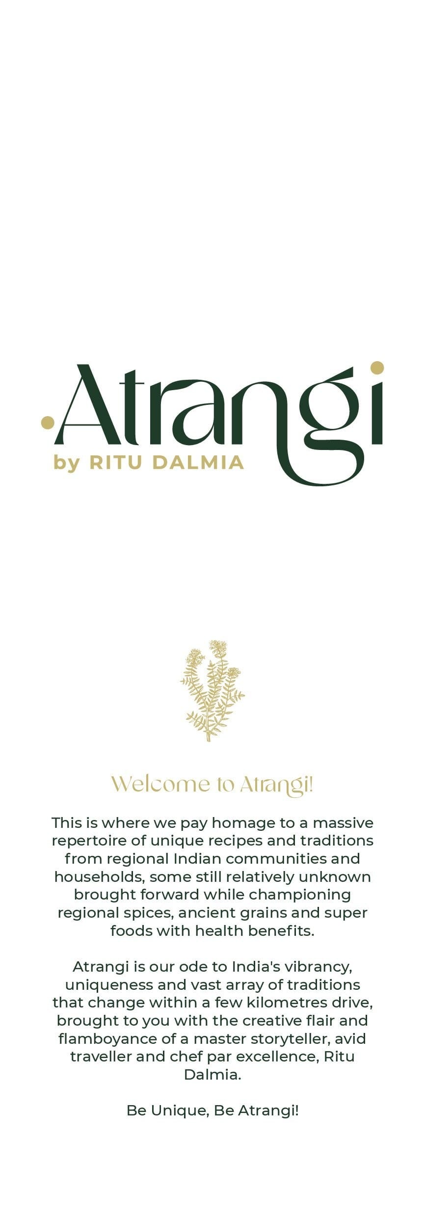 Menu of Atrangi By Ritu Dalmia, Al Qasr, Madinat Jumeirah