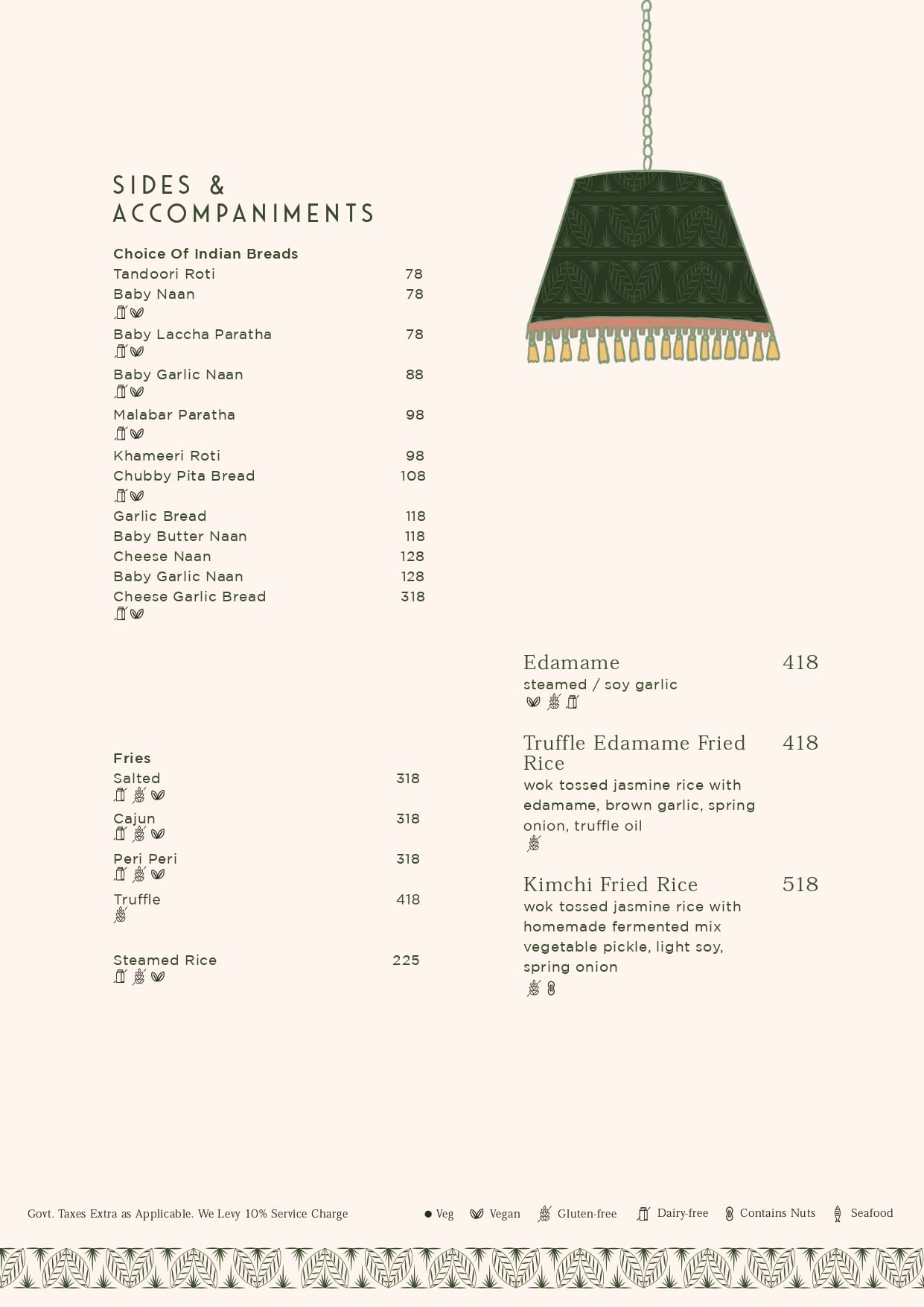 Menu of one8 Commune, Juhu, Western Suburbs