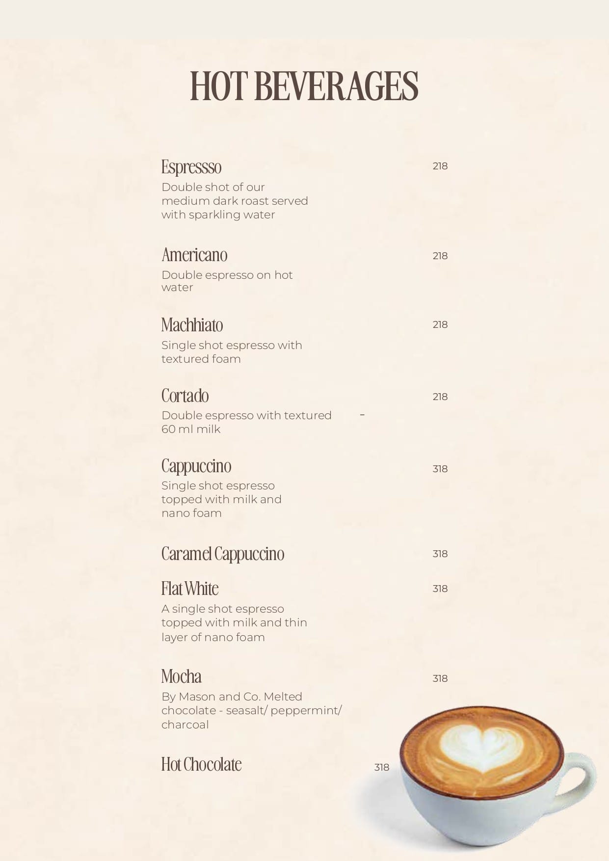Menu of One8 Commune, Juhu, Western Suburbs