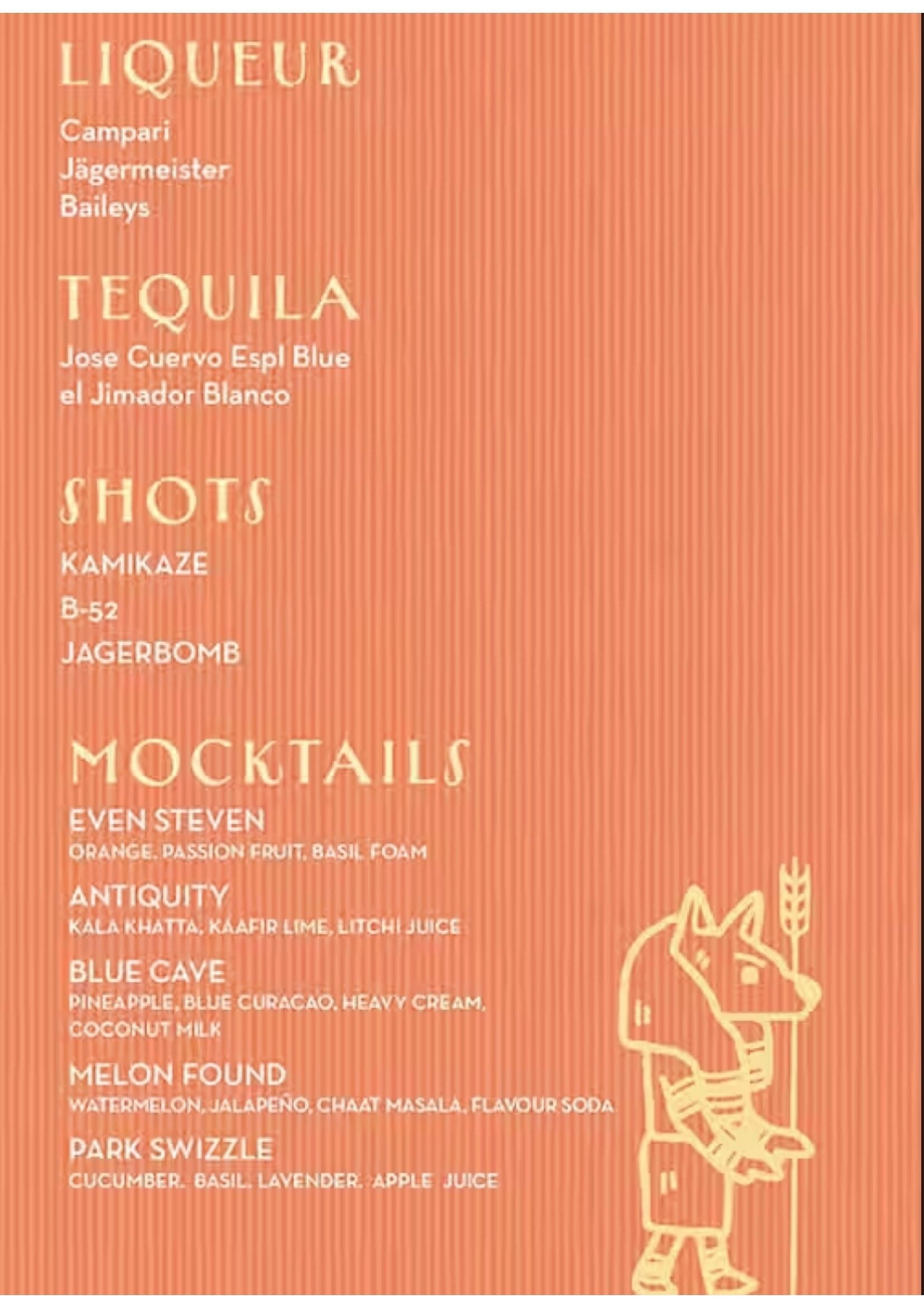 Menu of ZYTHUM Brewing Co., Jubilee Hills, Hyderabad