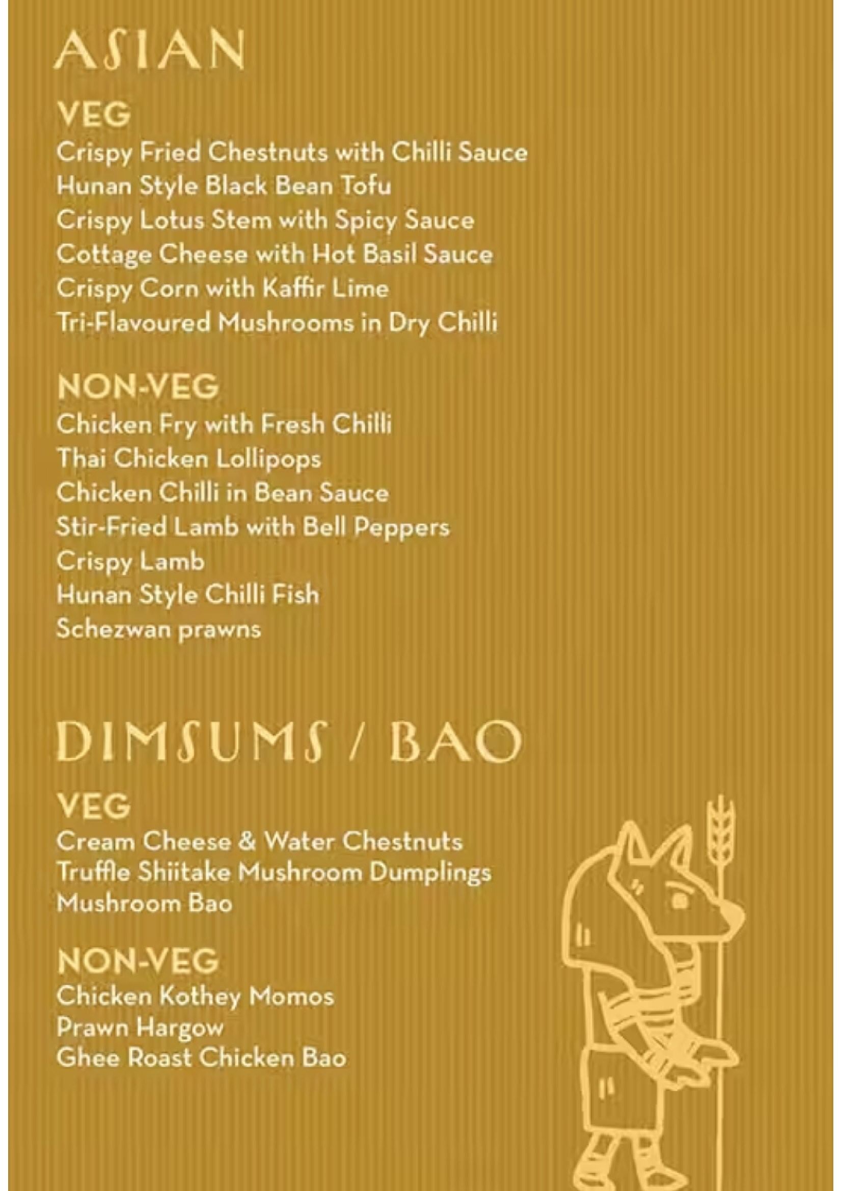 Menu of ZYTHUM Brewing Co., Jubilee Hills, Hyderabad