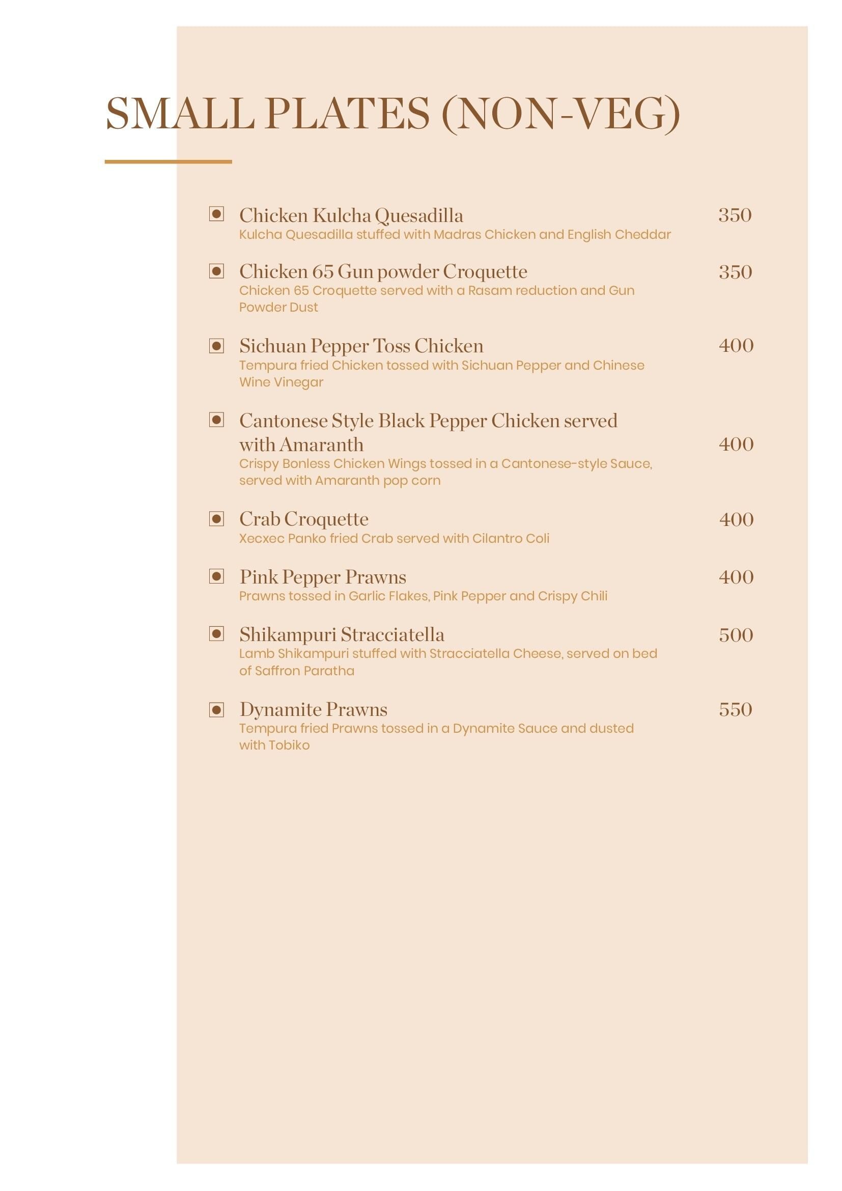 Menu of Cray Craft, Andheri East, Western Suburbs