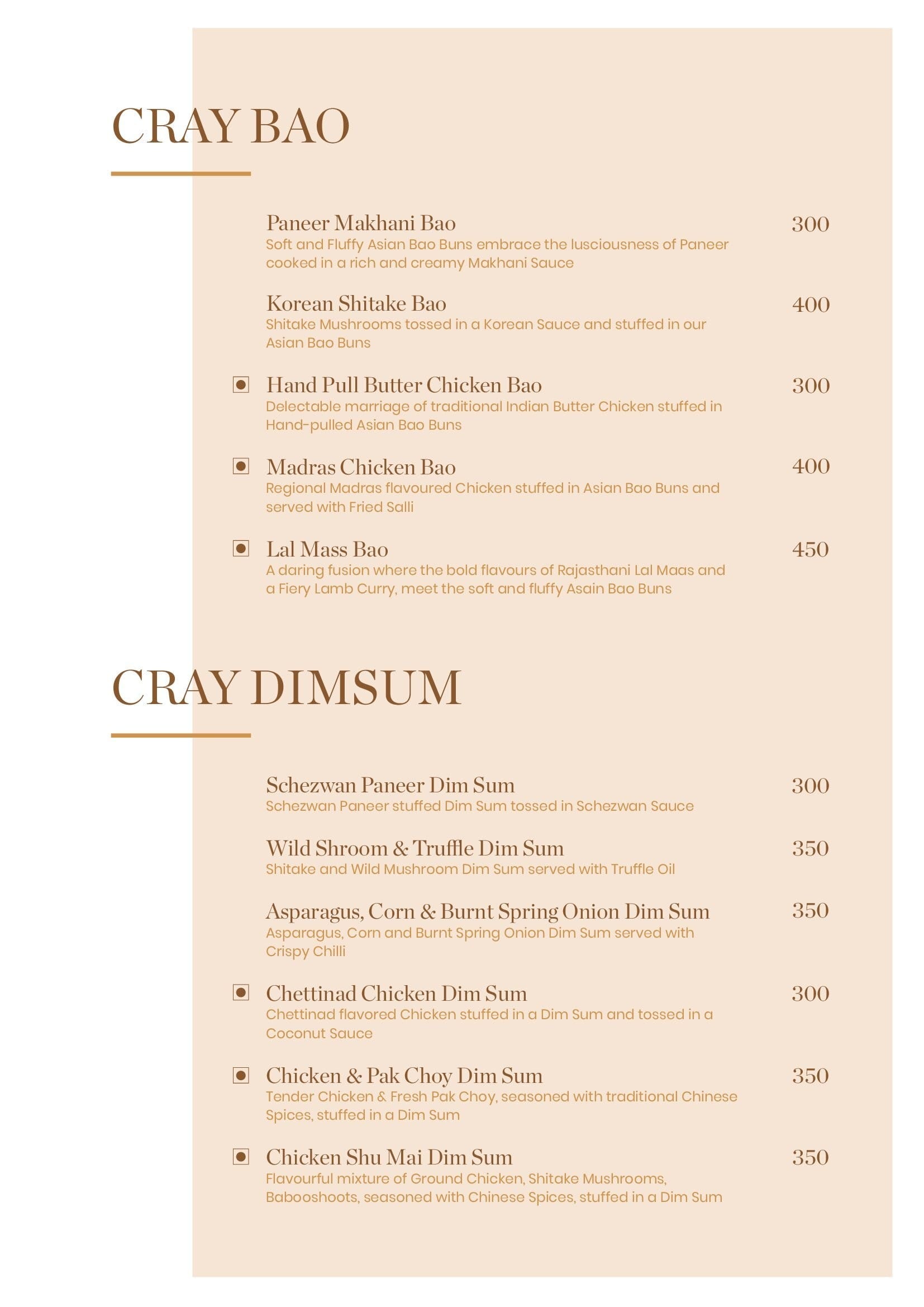 Menu of Cray Craft, Andheri East, Western Suburbs