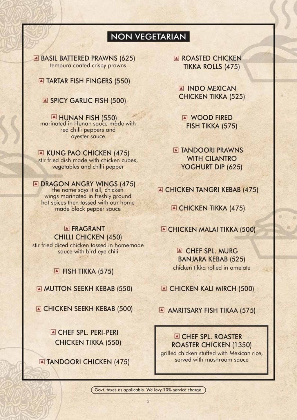Menu of ilios, Rajouri Garden, West Delhi