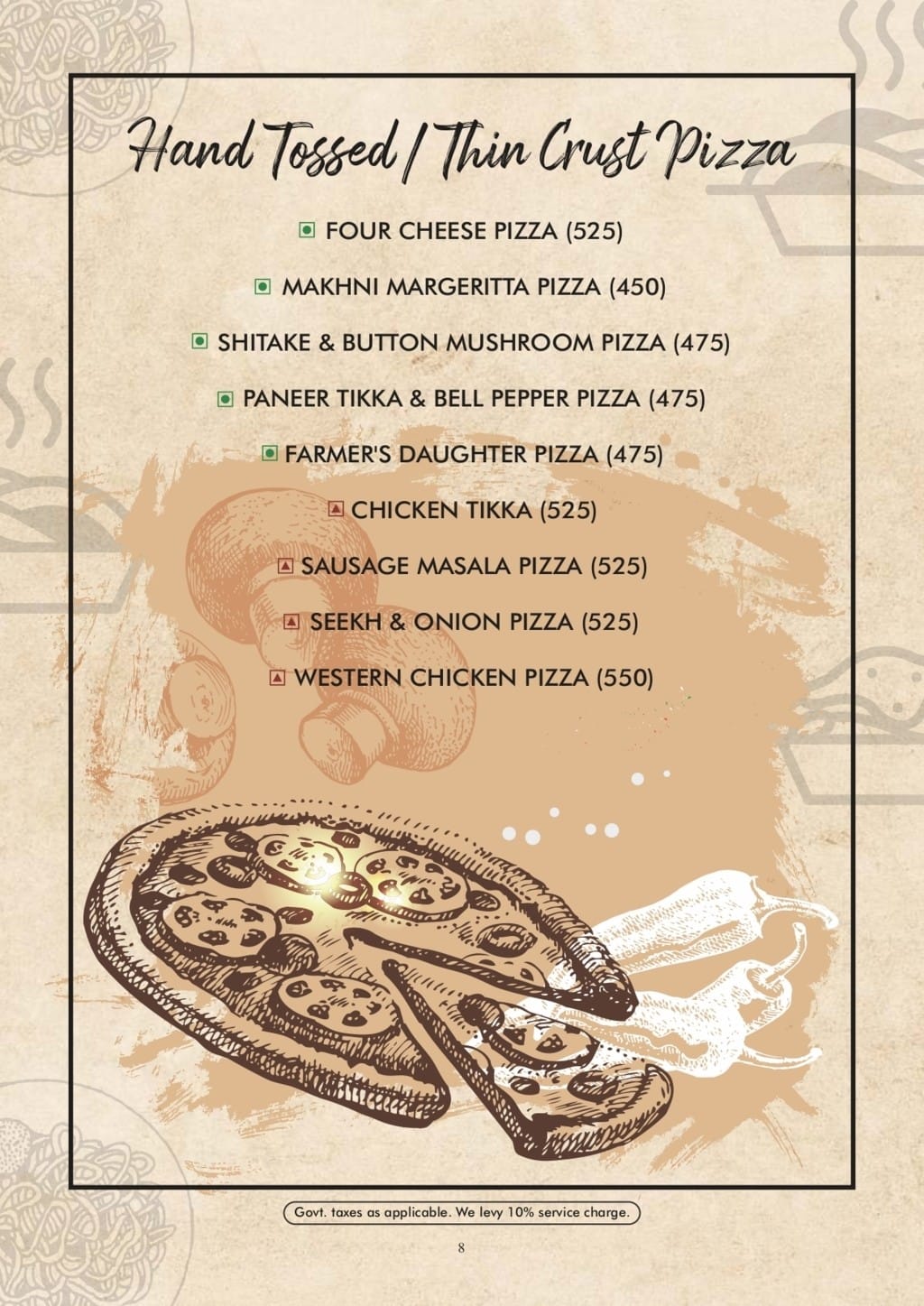 Menu of ilios, Rajouri Garden, West Delhi
