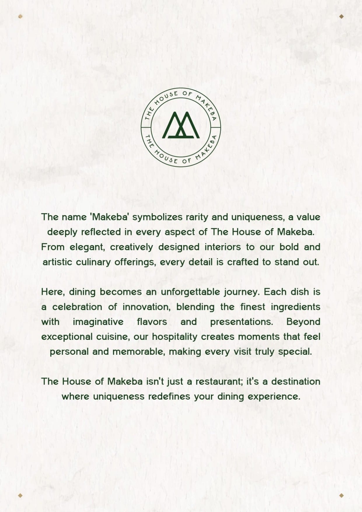 Menu of The House of Makeba, Bodakdev, West Ahmedabad