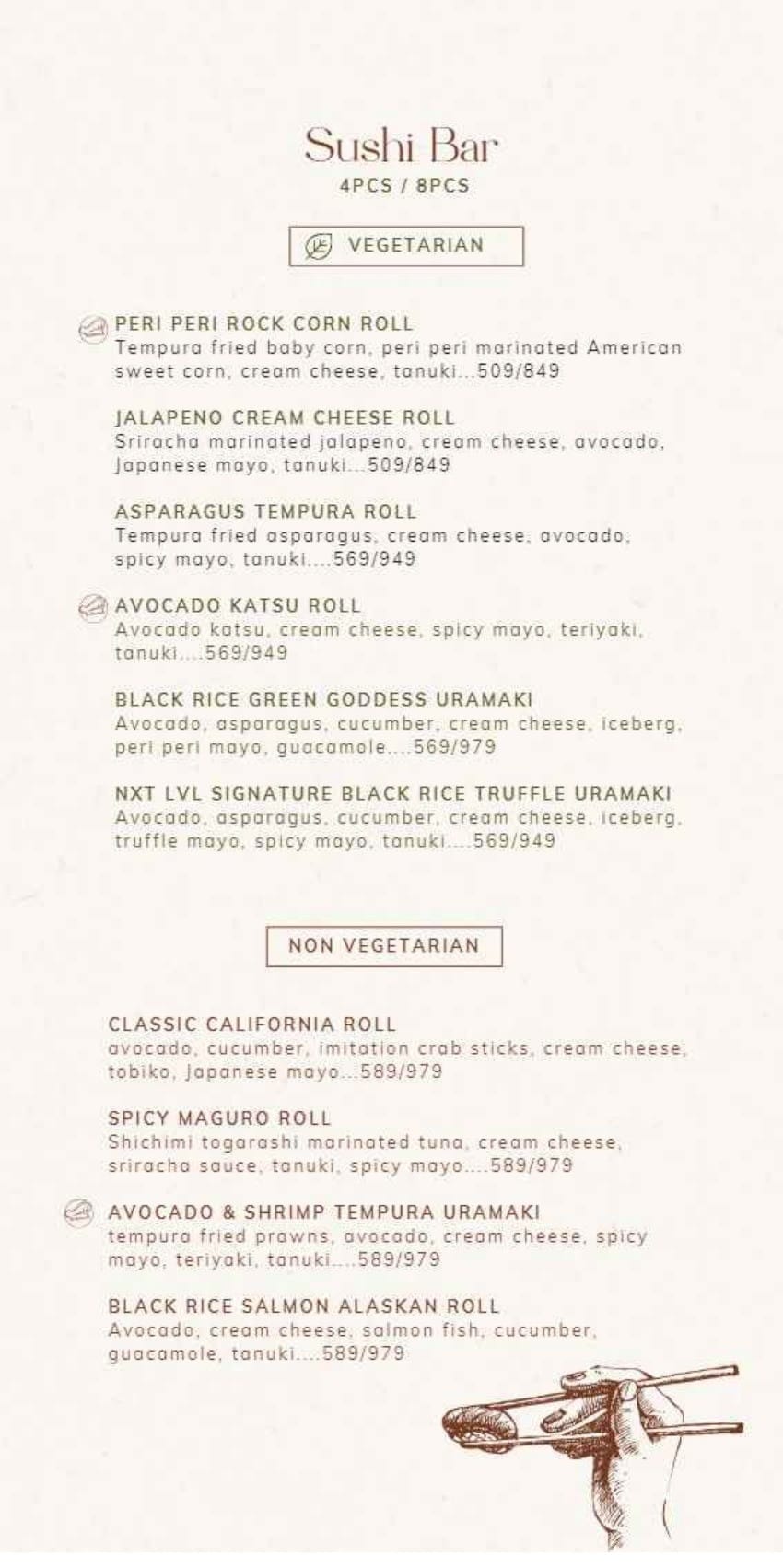 Menu of NXT-LVL, Chembur, Central Mumbai