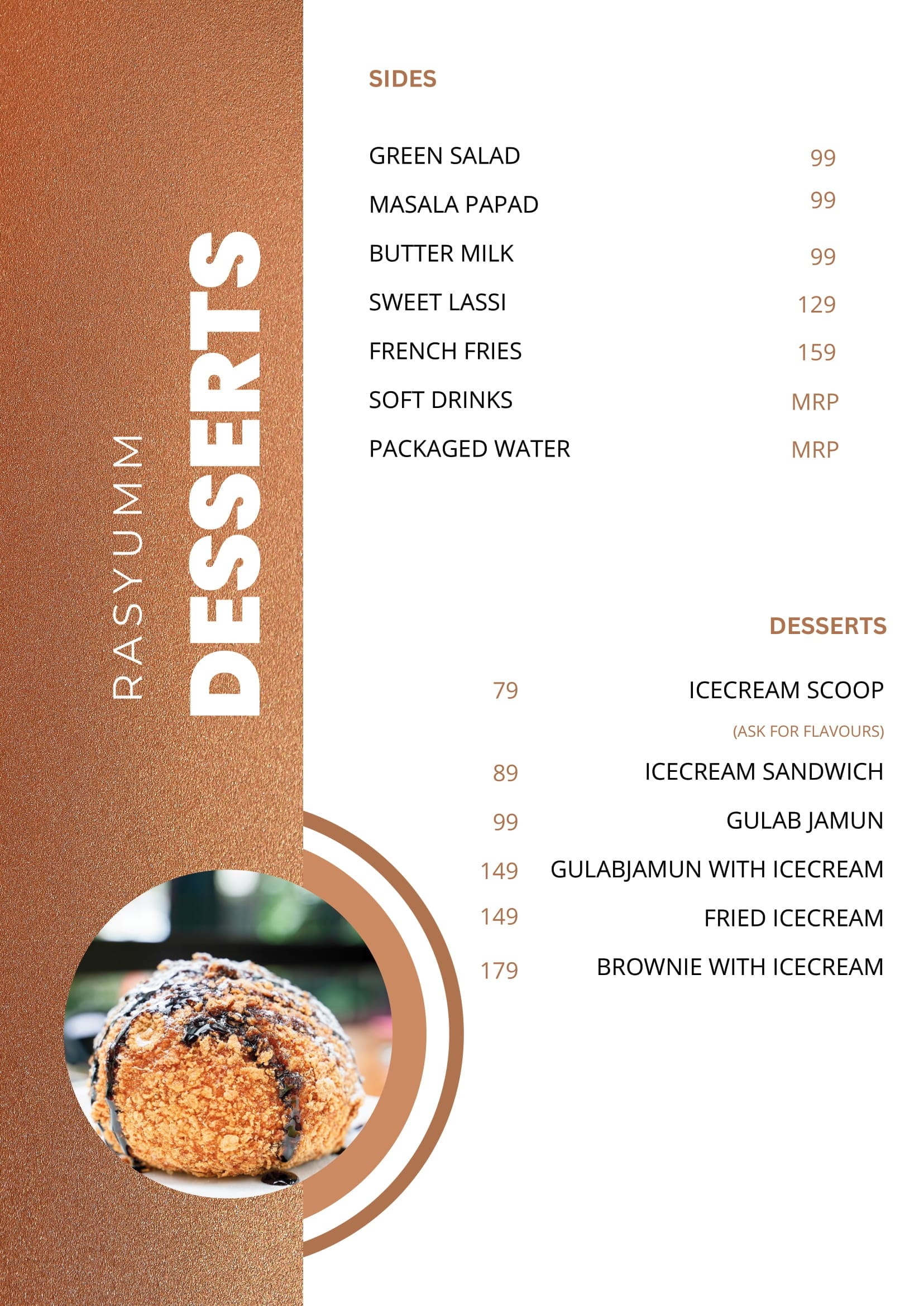 Menu of Rasyumm , Gachibowli, Hyderabad