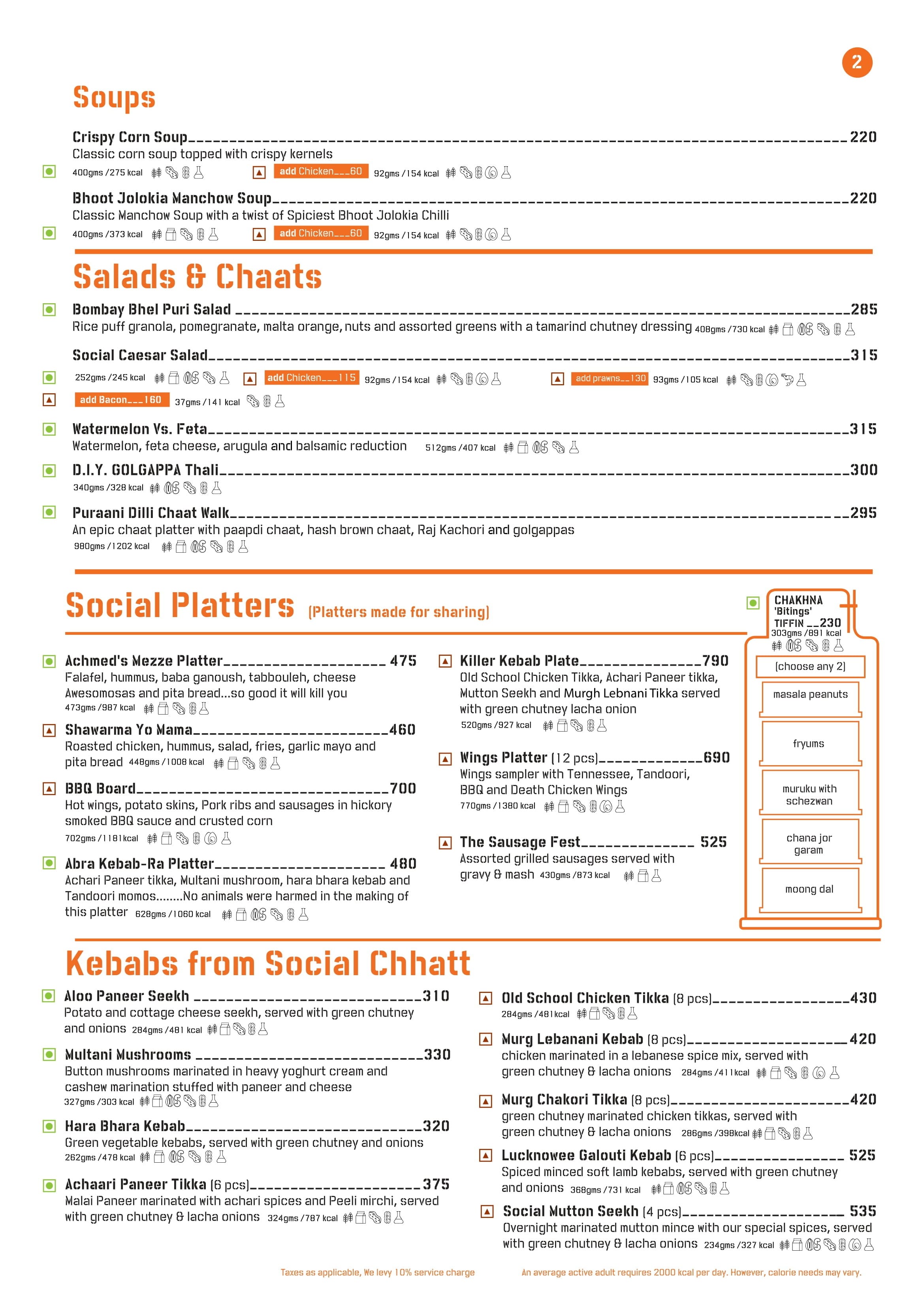 Menu of Bellandur Social, Bellandur, South Bengaluru