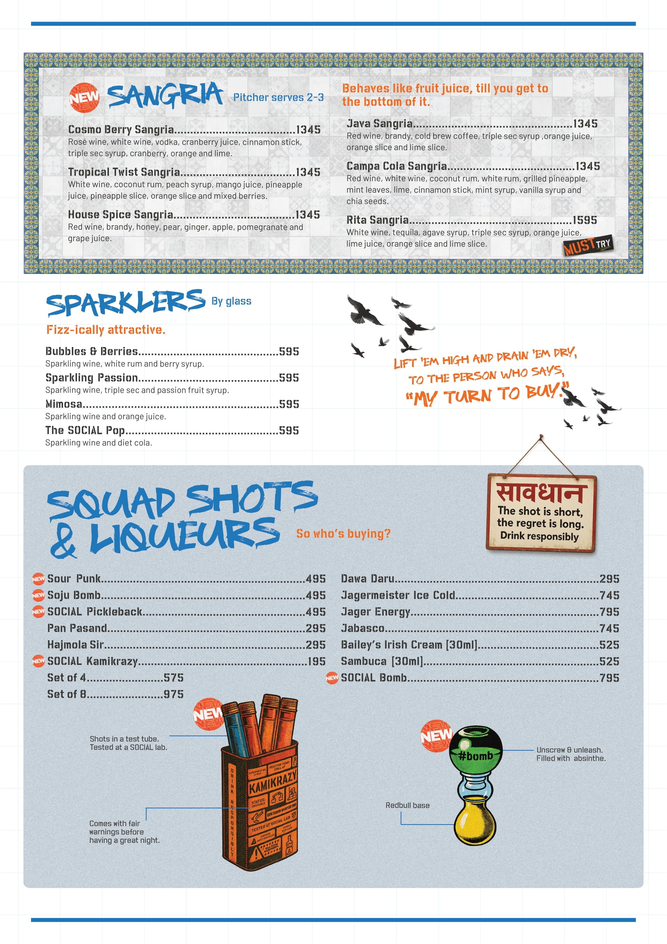 Menu of Bellandur Social, Bellandur, South Bengaluru