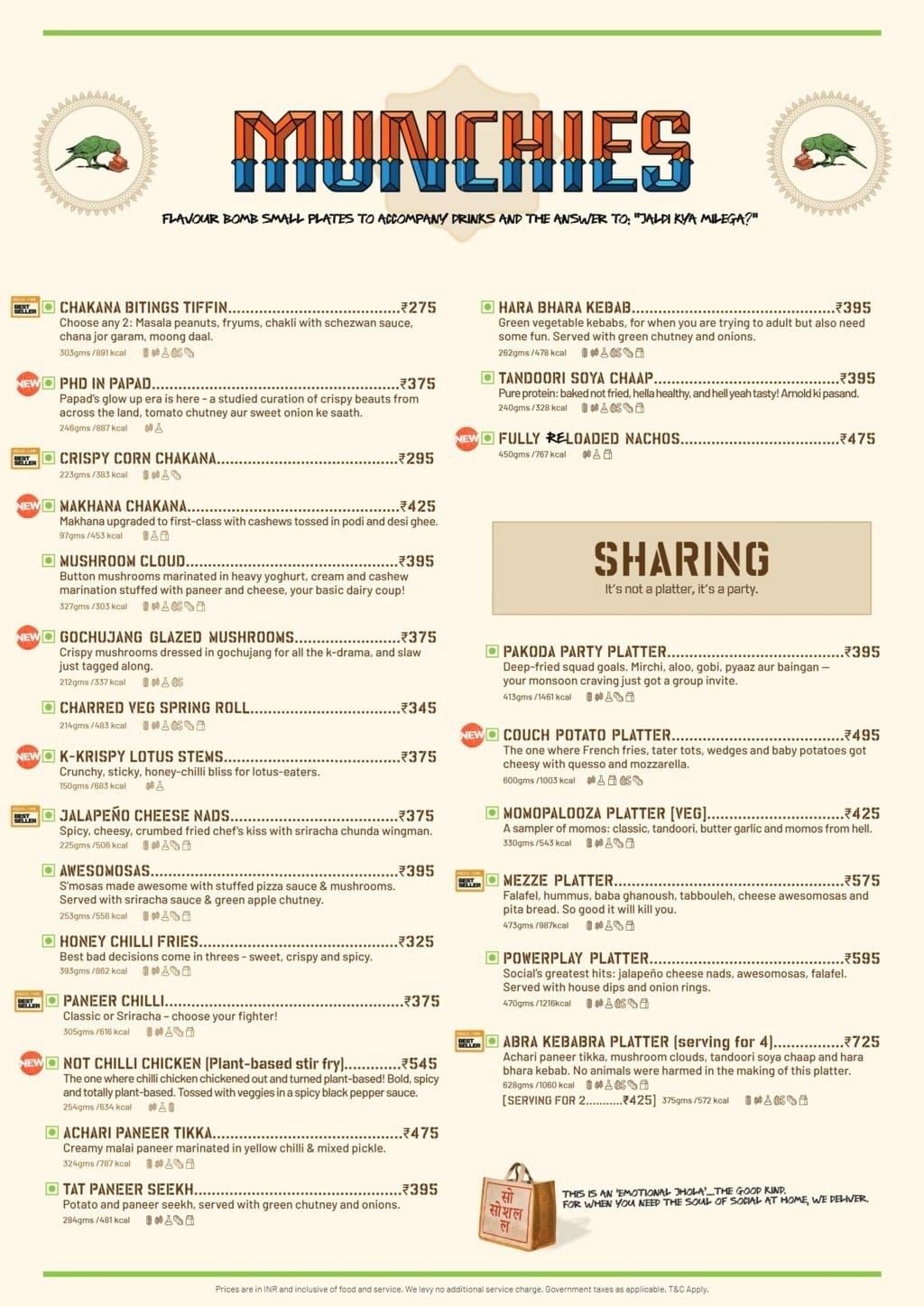 Menu of Bellandur Social, Bellandur, South Bengaluru