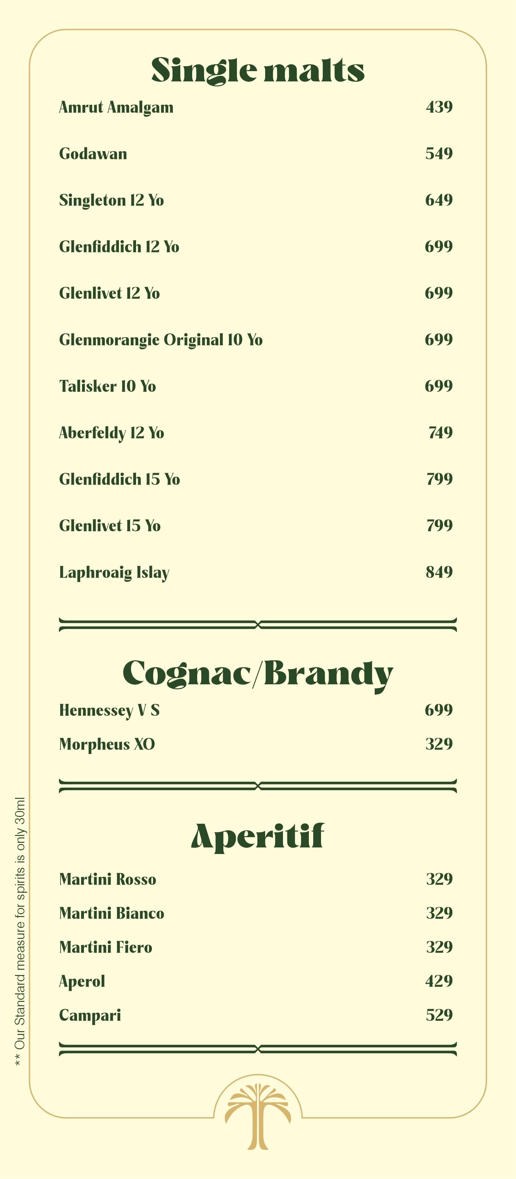 Menu of The Palms Brew & Kitchen, JP Nagar, South Bengaluru