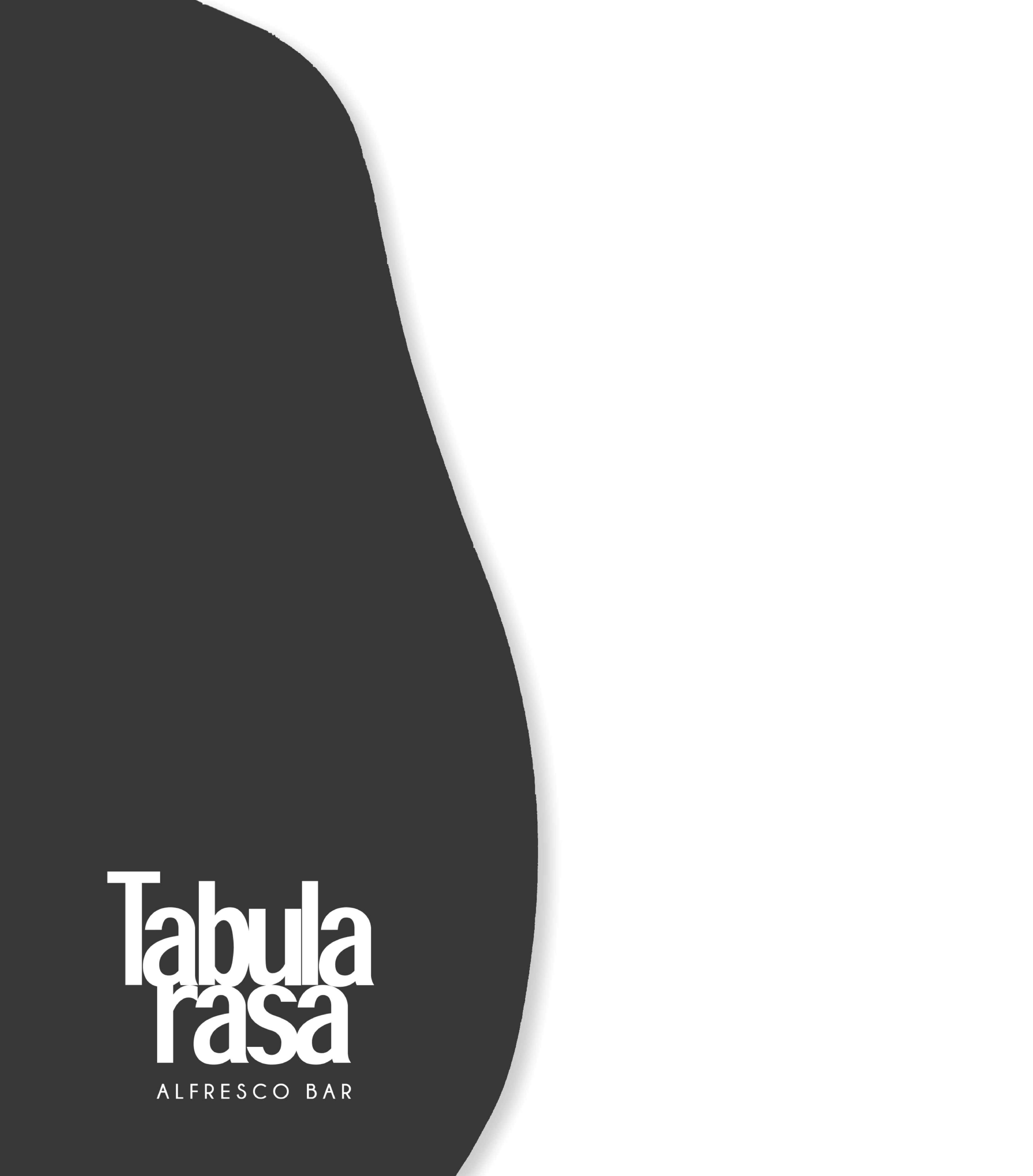 Menu of Tabula Rasa, Gachibowli, Hyderabad