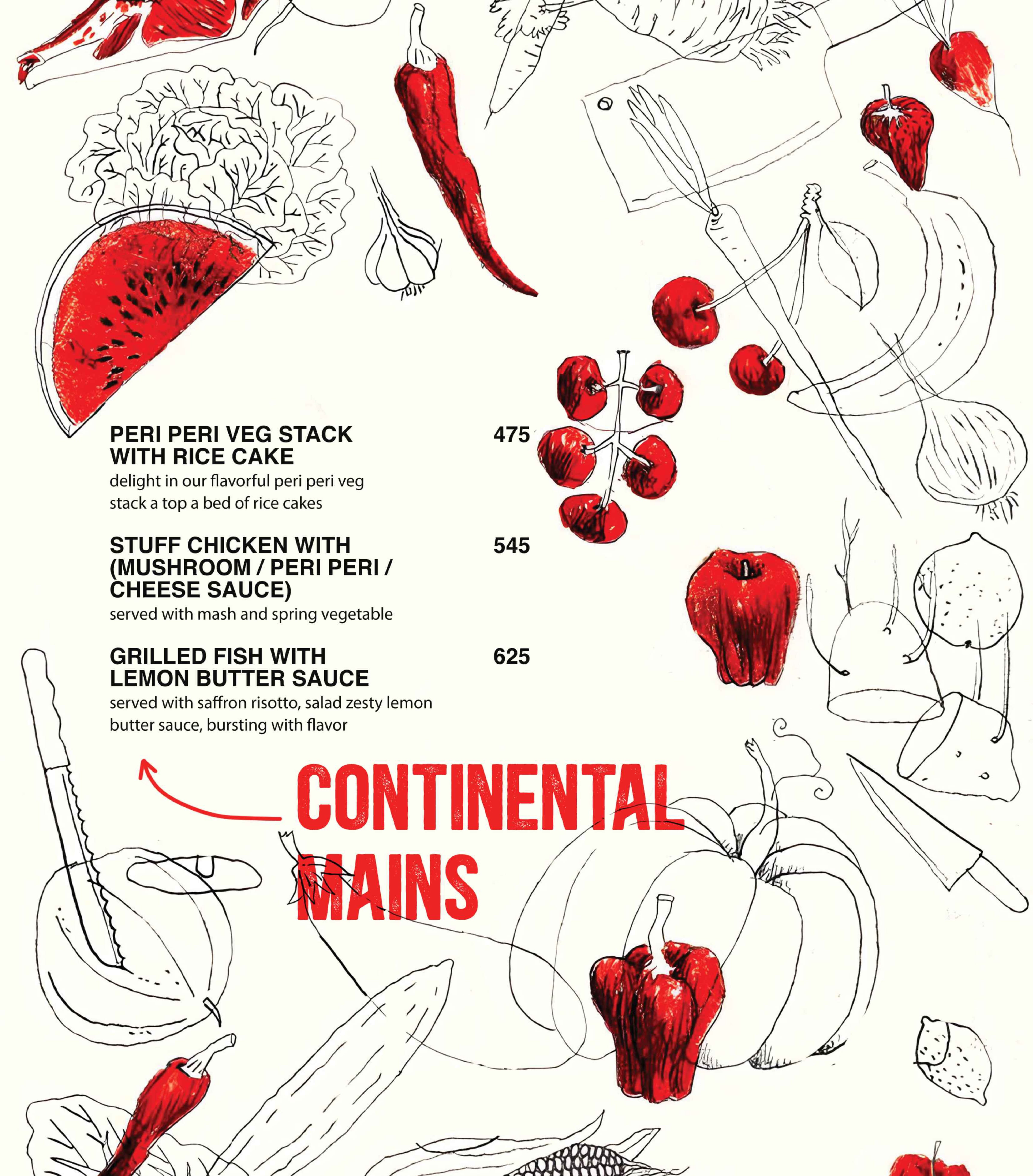 Menu of Tabula Rasa, Gachibowli, Hyderabad