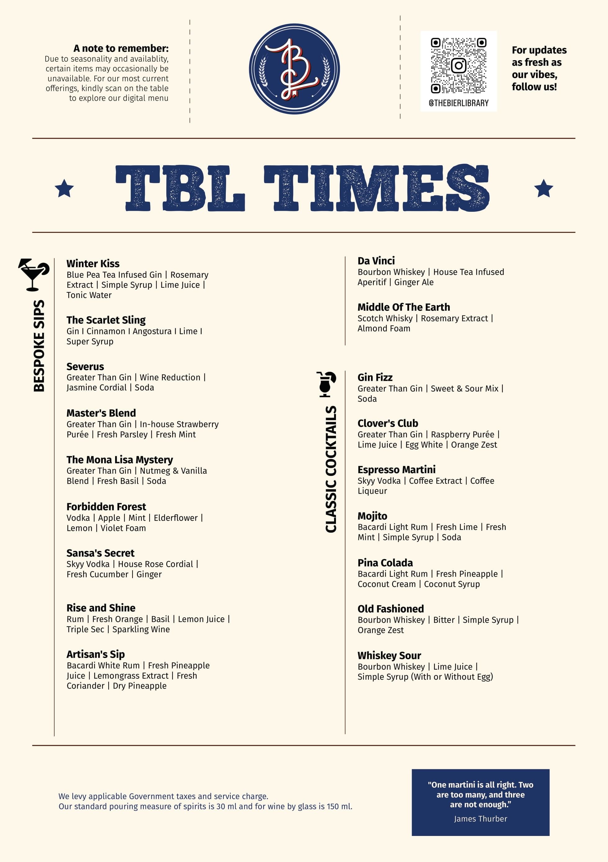 Menu of The Bier Library, Sarjapur Road, South Bengaluru