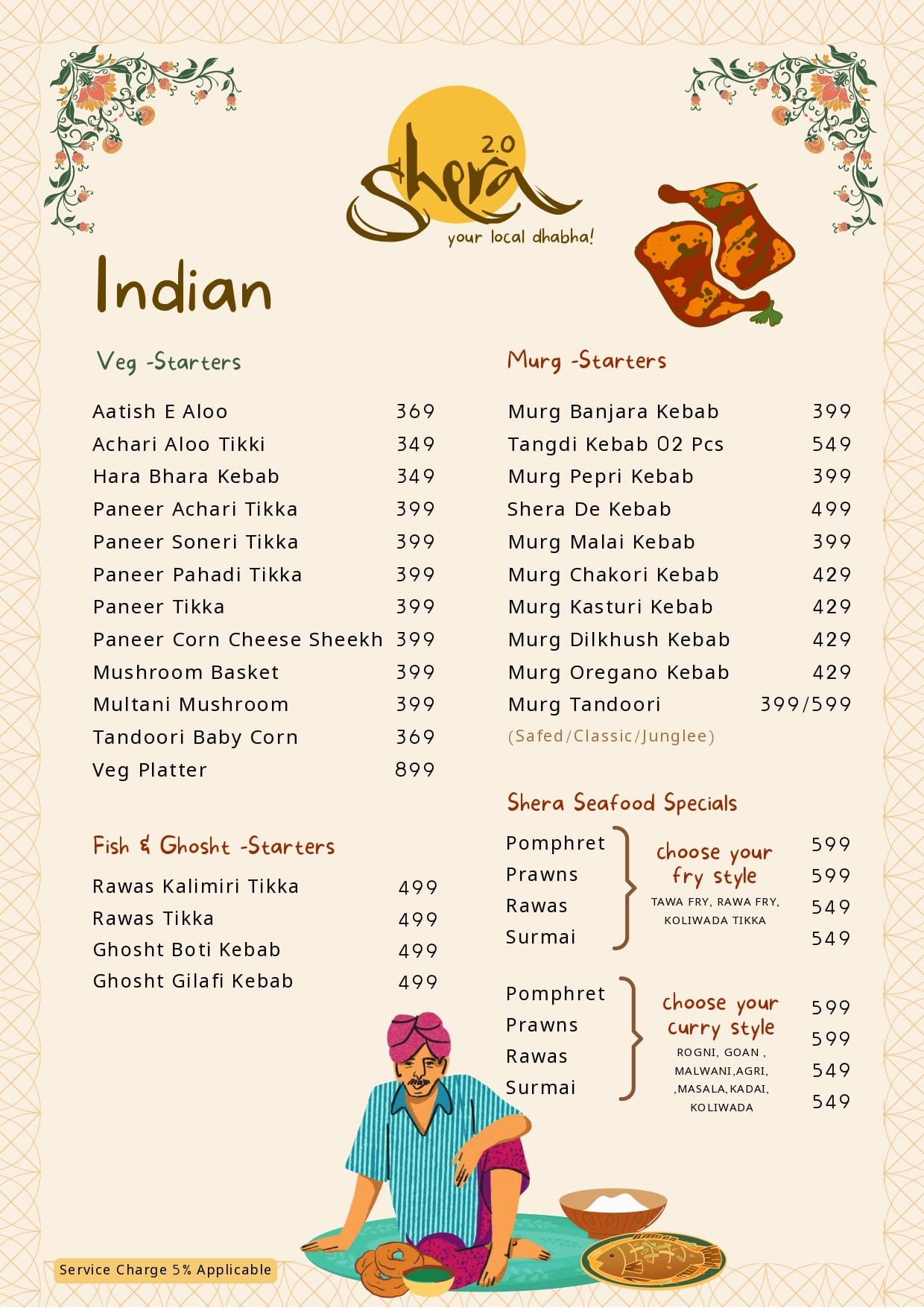 Menu of Shera 2.0 Restaurant & Bar, Bhandup West, Mumbai