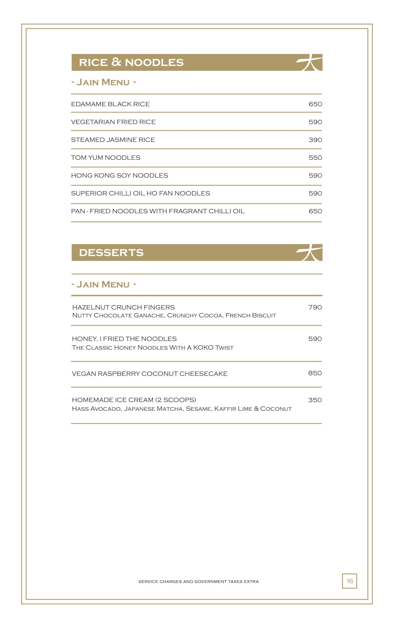Menu of KOKO Hyderabad, Hitech City, Hyderabad
