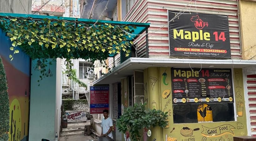 Menu of Maple 14, Anandpuri, Patna