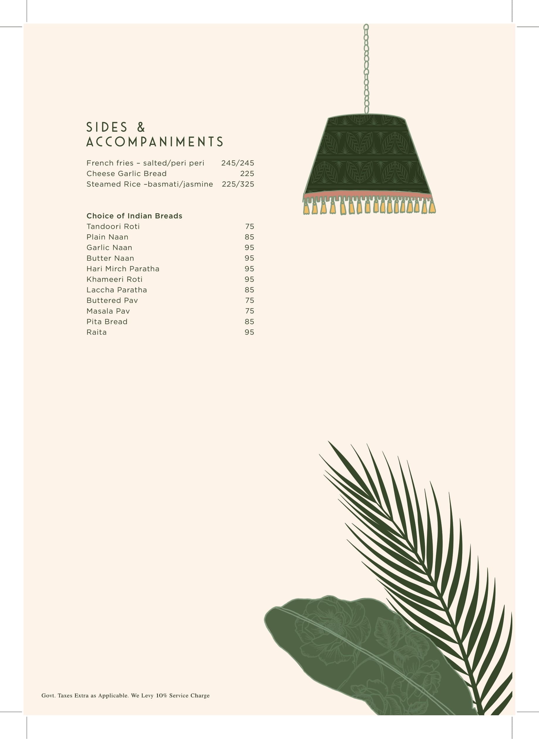 Menu of one8 Commune, Sector 94, Noida