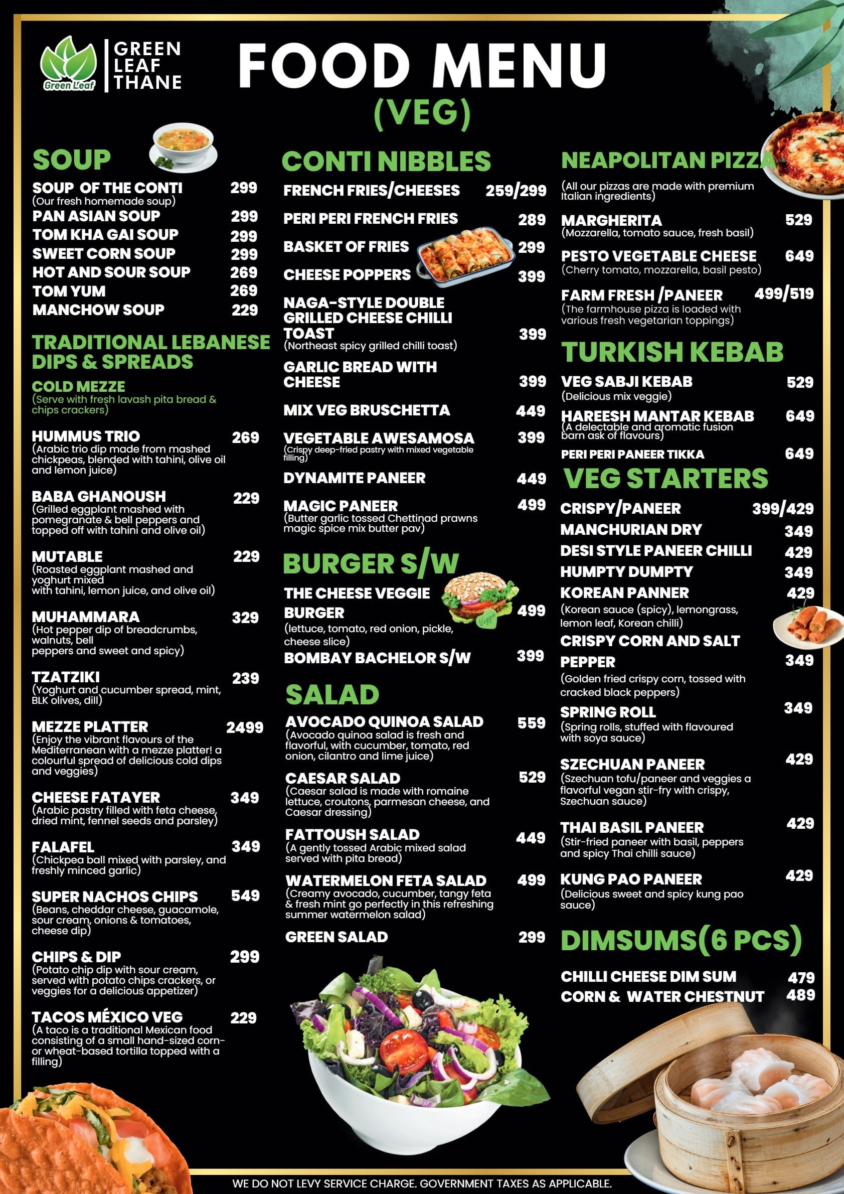 Menu of Green Leaf Restaurant & Lounge - Thane, Ghodbunder Road, Thane ...