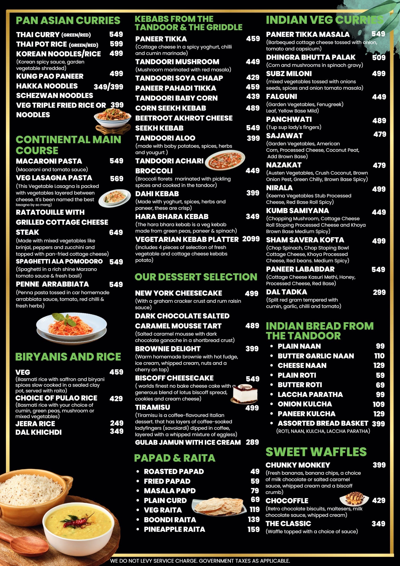 Menu of Green Leaf Restaurant & Lounge - Thane, Ghodbunder Road, Thane ...