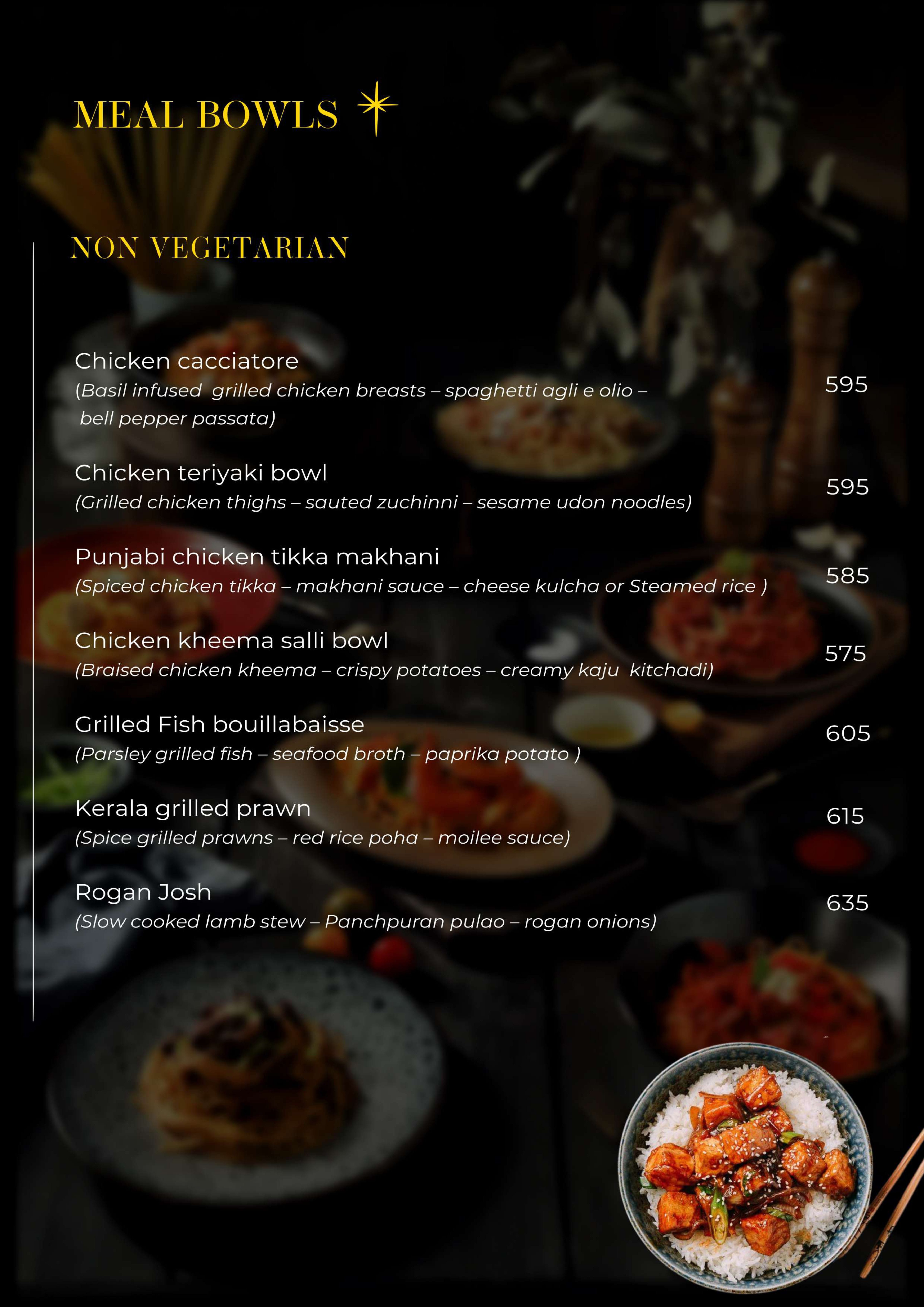 Menu of The Vibe, T. Nagar, Chennai