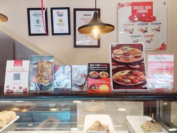 Menu of Cremeux Pizza & Bakery Café, Aquem, Goa