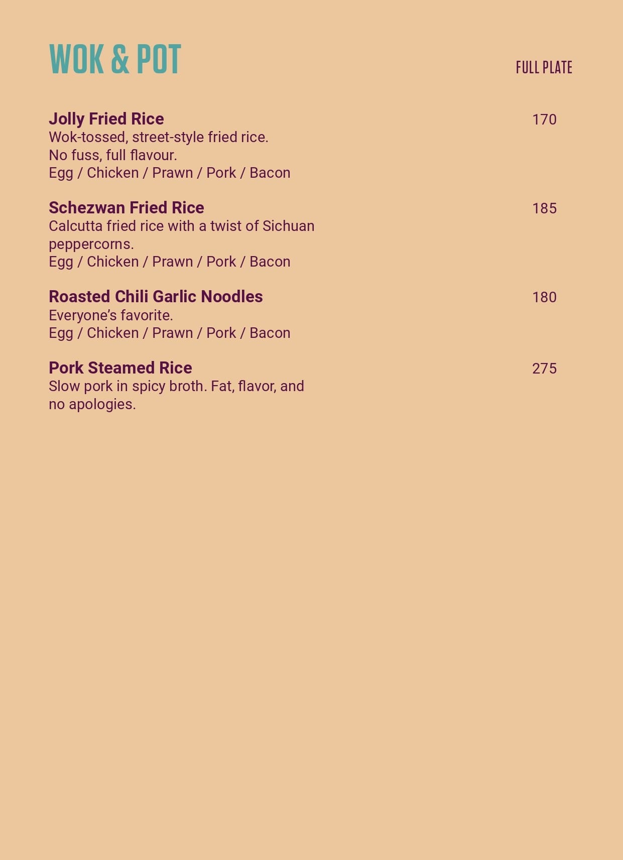 Menu of Jollygunj, JP Nagar, South Bengaluru