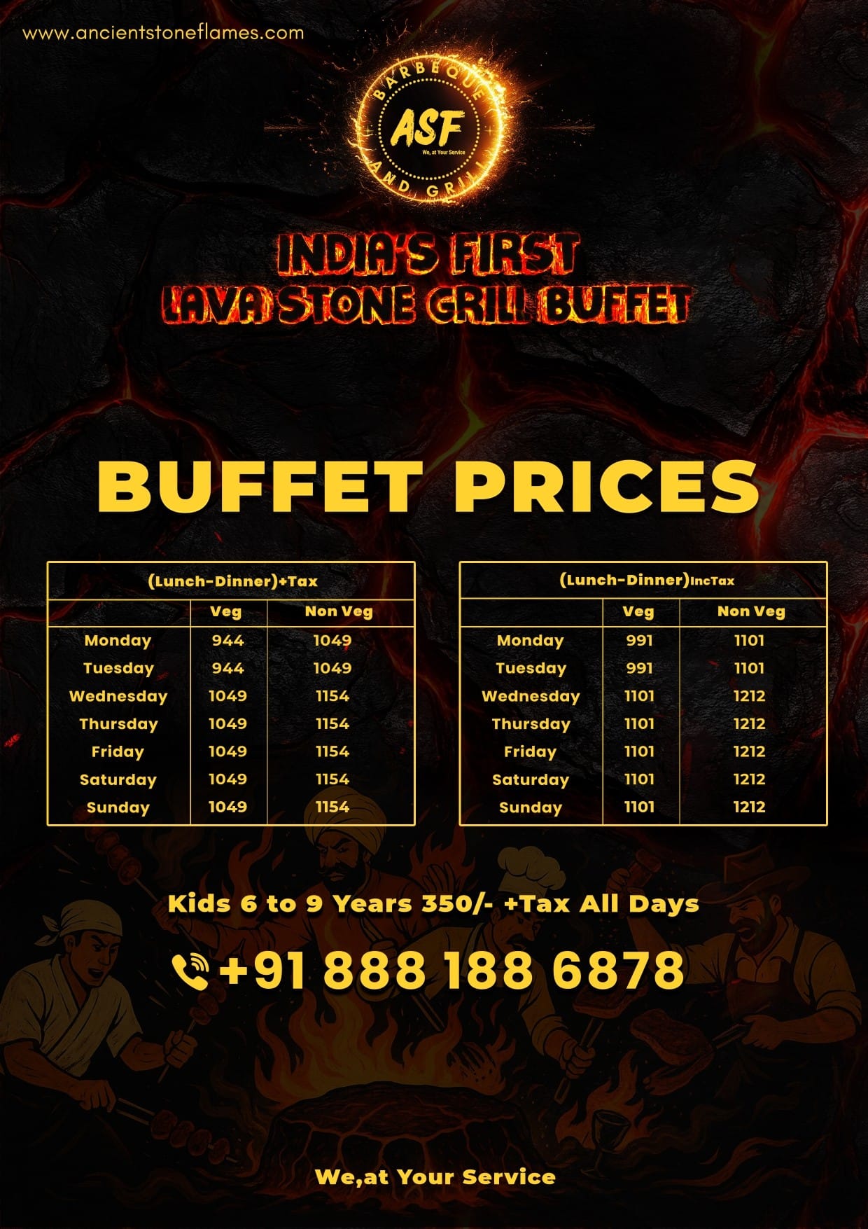 Menu of ASF - Ancient Stone Flames BBQ & Grill, Whitefield, East Bengaluru
