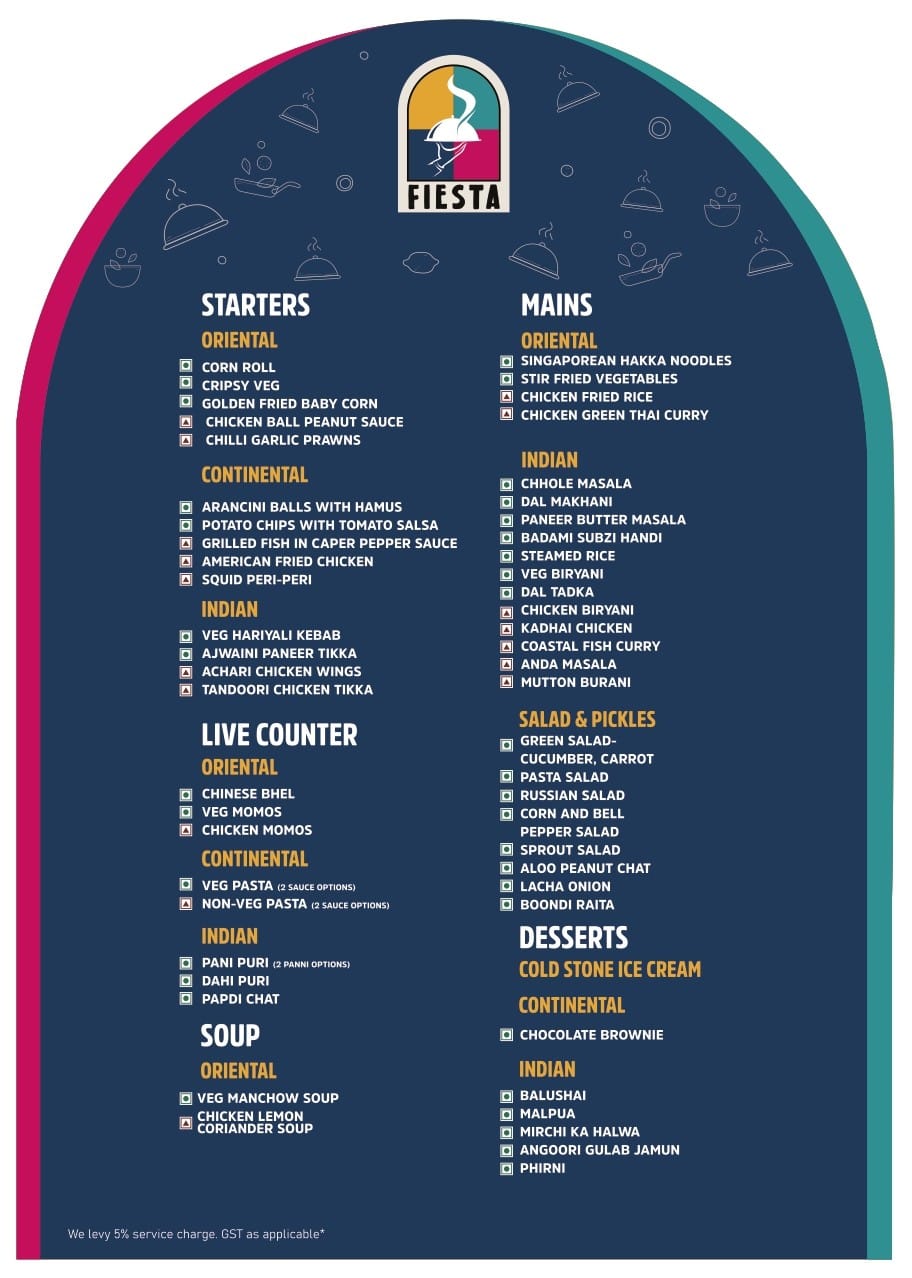 Menu of Fiesta By Barbeque Nation, Wakad, Pune
